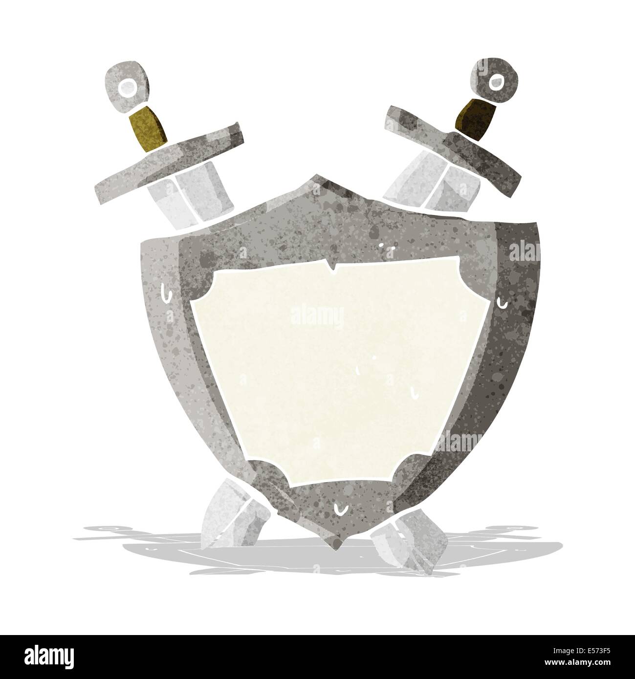 cartoon shield and swords Stock Vector Image & Art - Alamy