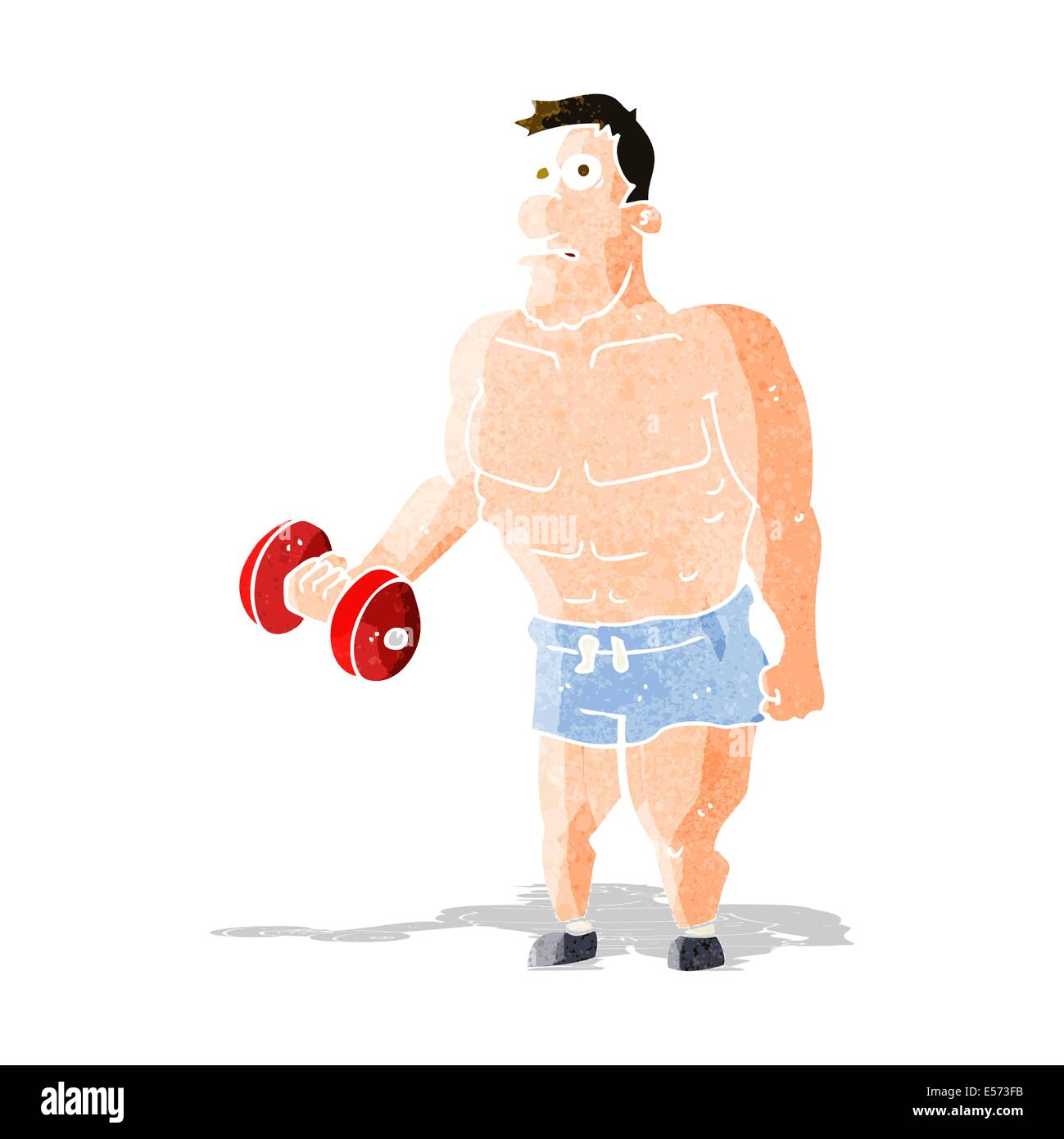 cartoon man lifting weights Stock Vector Image & Art - Alamy