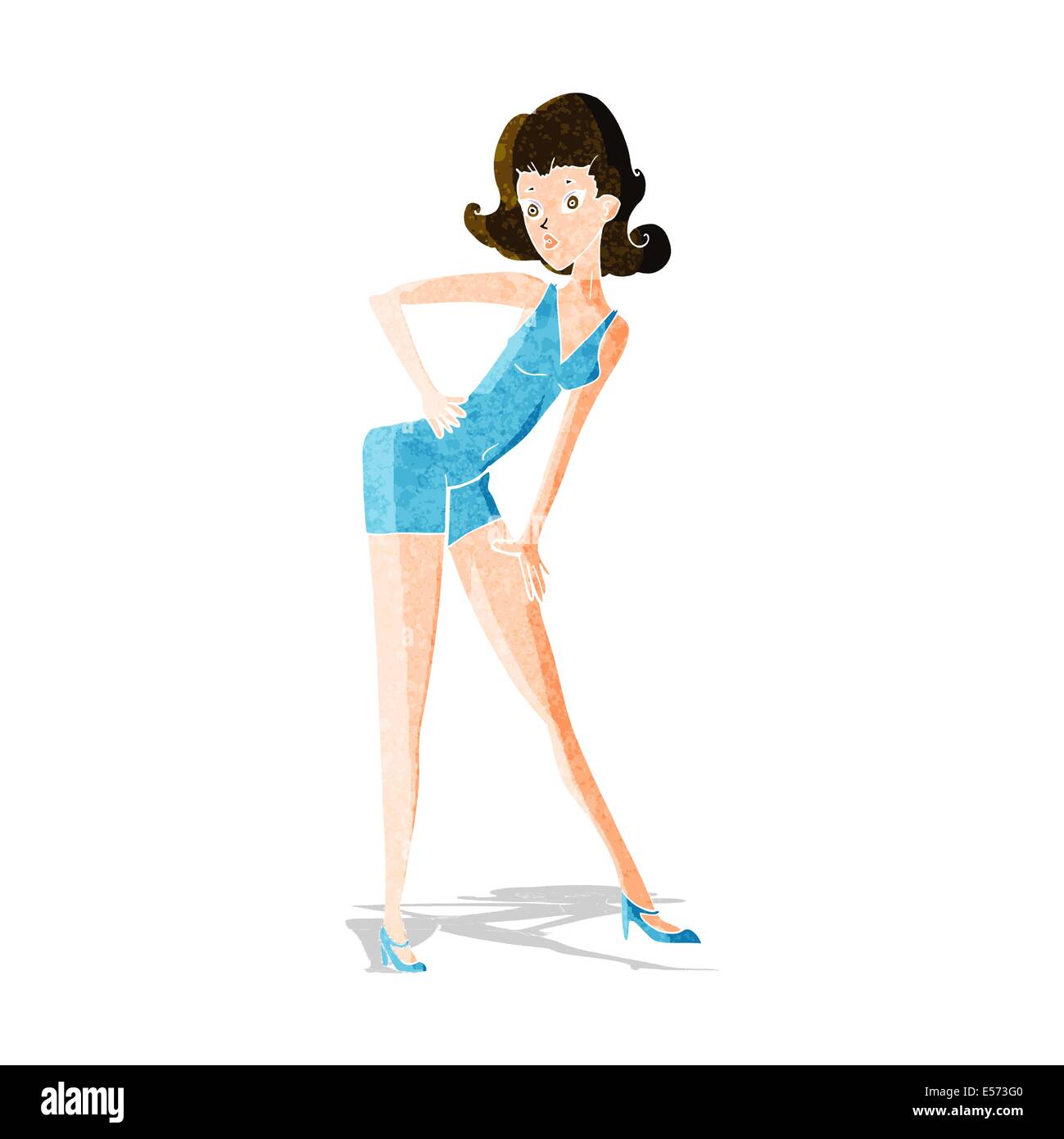 Retro model posing Cut Out Stock Images & Pictures - Alamy