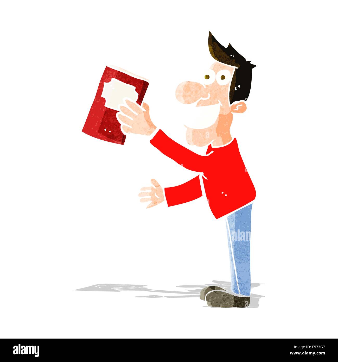 cartoon man with book Stock Vector Image & Art - Alamy