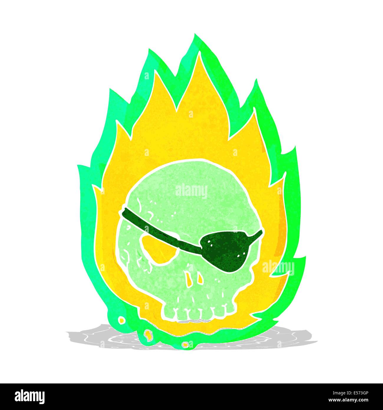 cartoon burning skull Stock Vector Image & Art - Alamy