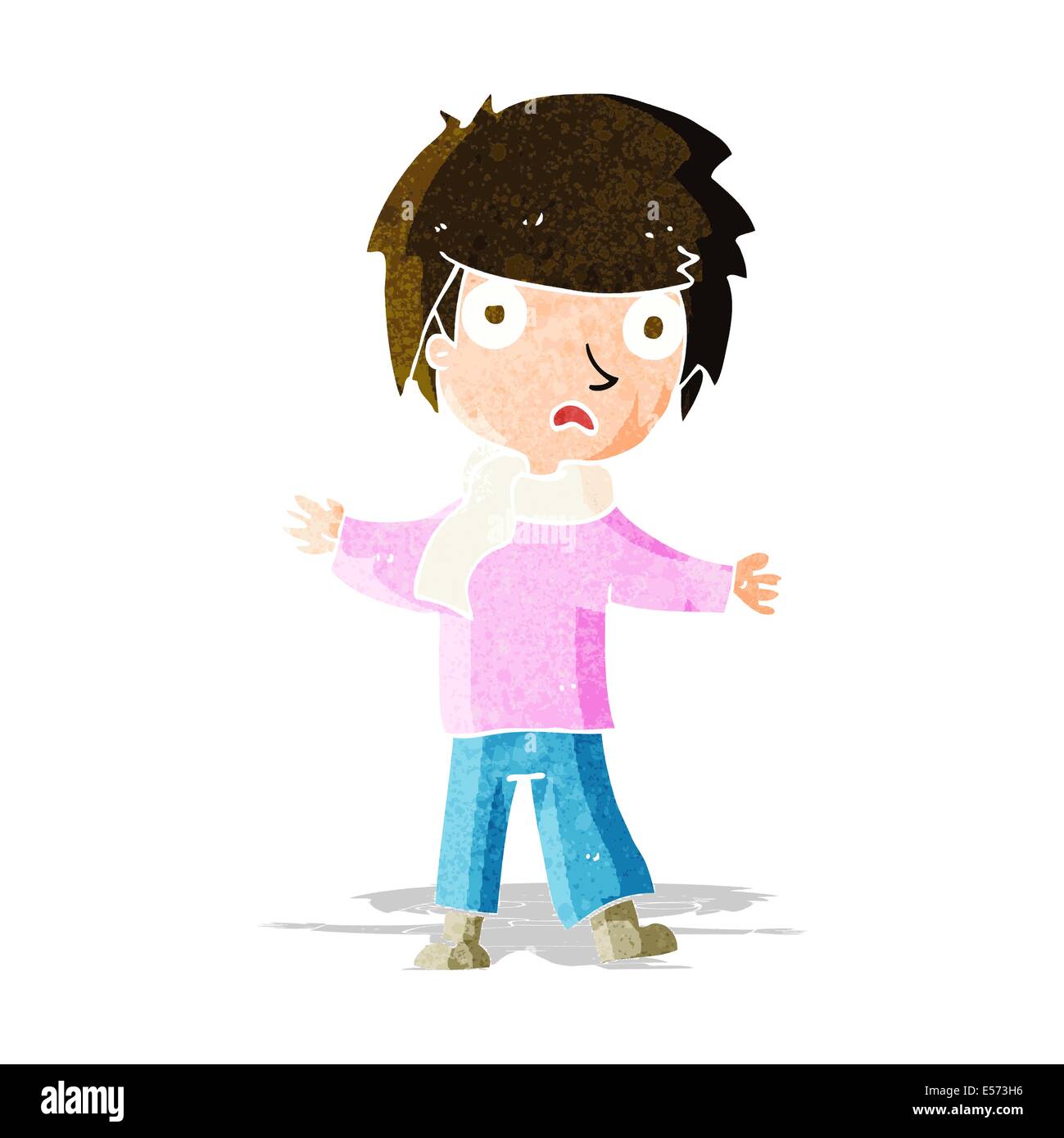 cartoon unhappy boy Stock Vector Image & Art - Alamy