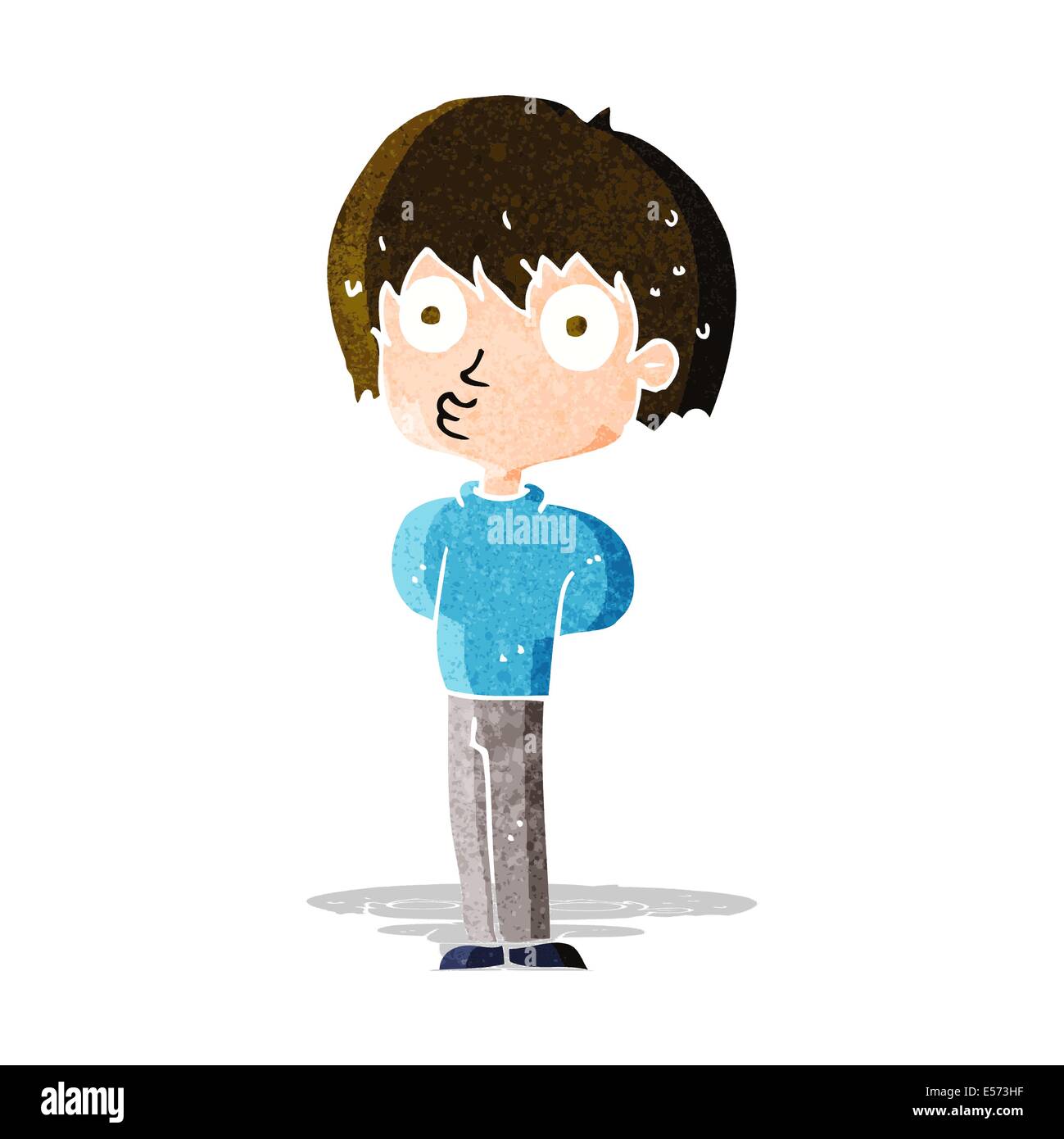 cartoon impressed boy Stock Vector Image & Art - Alamy