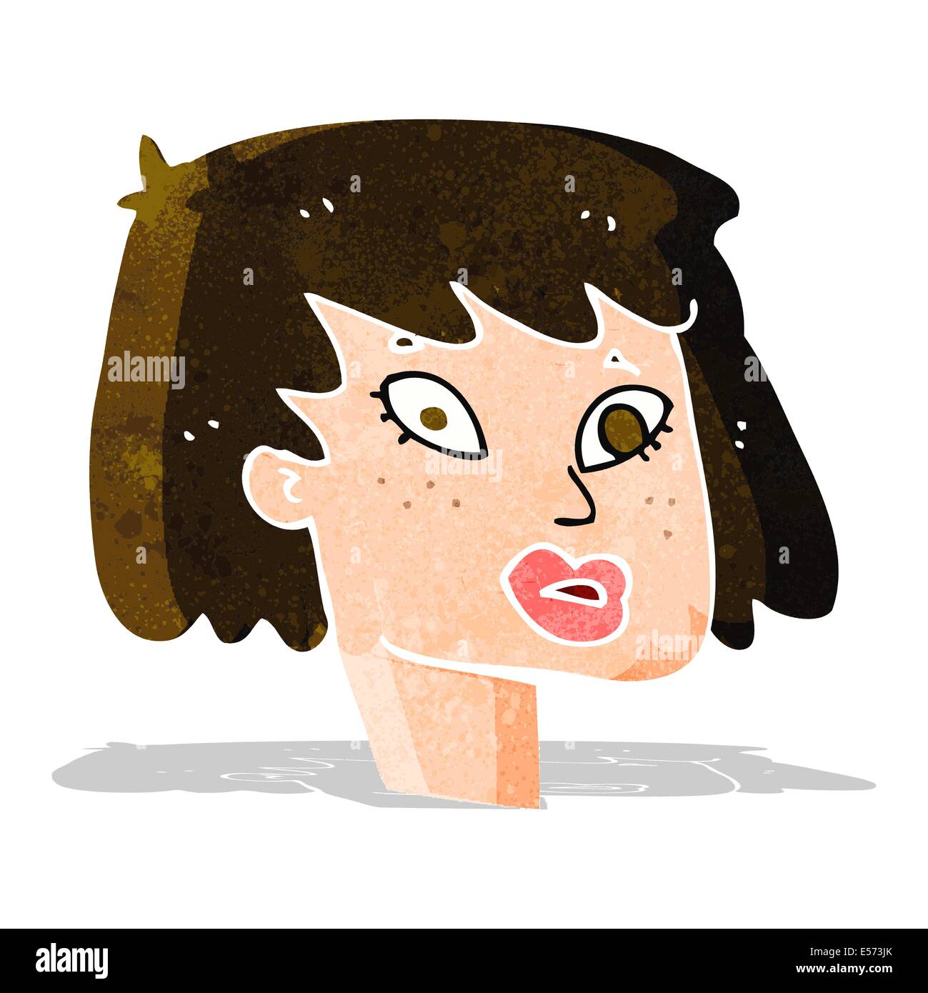 cartoon pretty female face Stock Vector Image & Art - Alamy