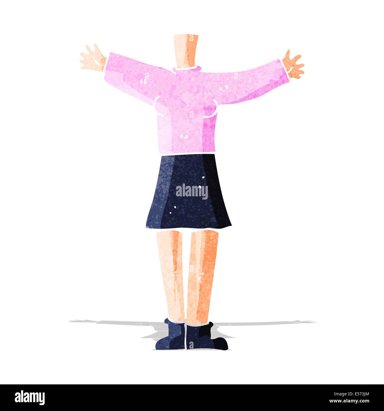cartoon female body (add photos or mix and match cartoons Stock Vector ...