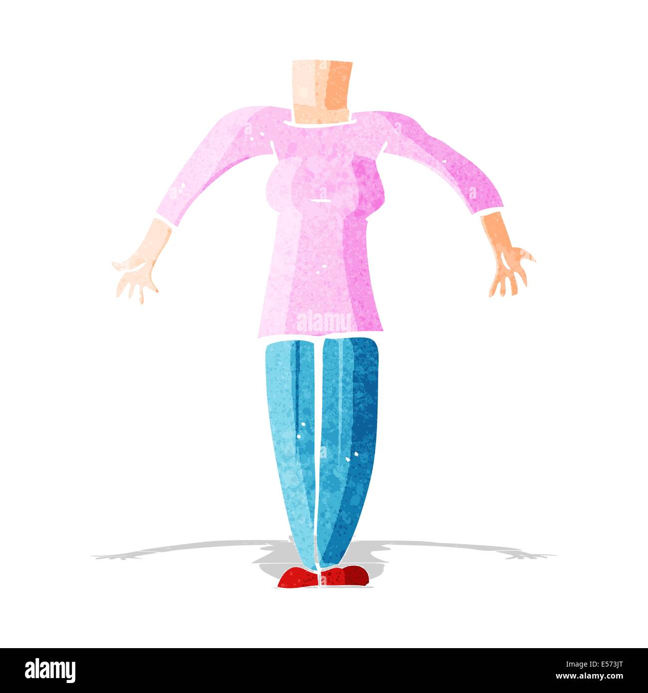 cartoon female body (add photos or mix and match cartoons Stock Vector ...