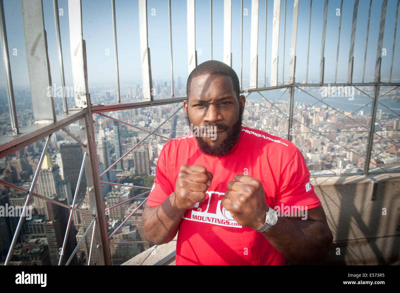 Manhattan, New York, USA. 22nd July, 2014. Heavyweight boxer BRYANT ...