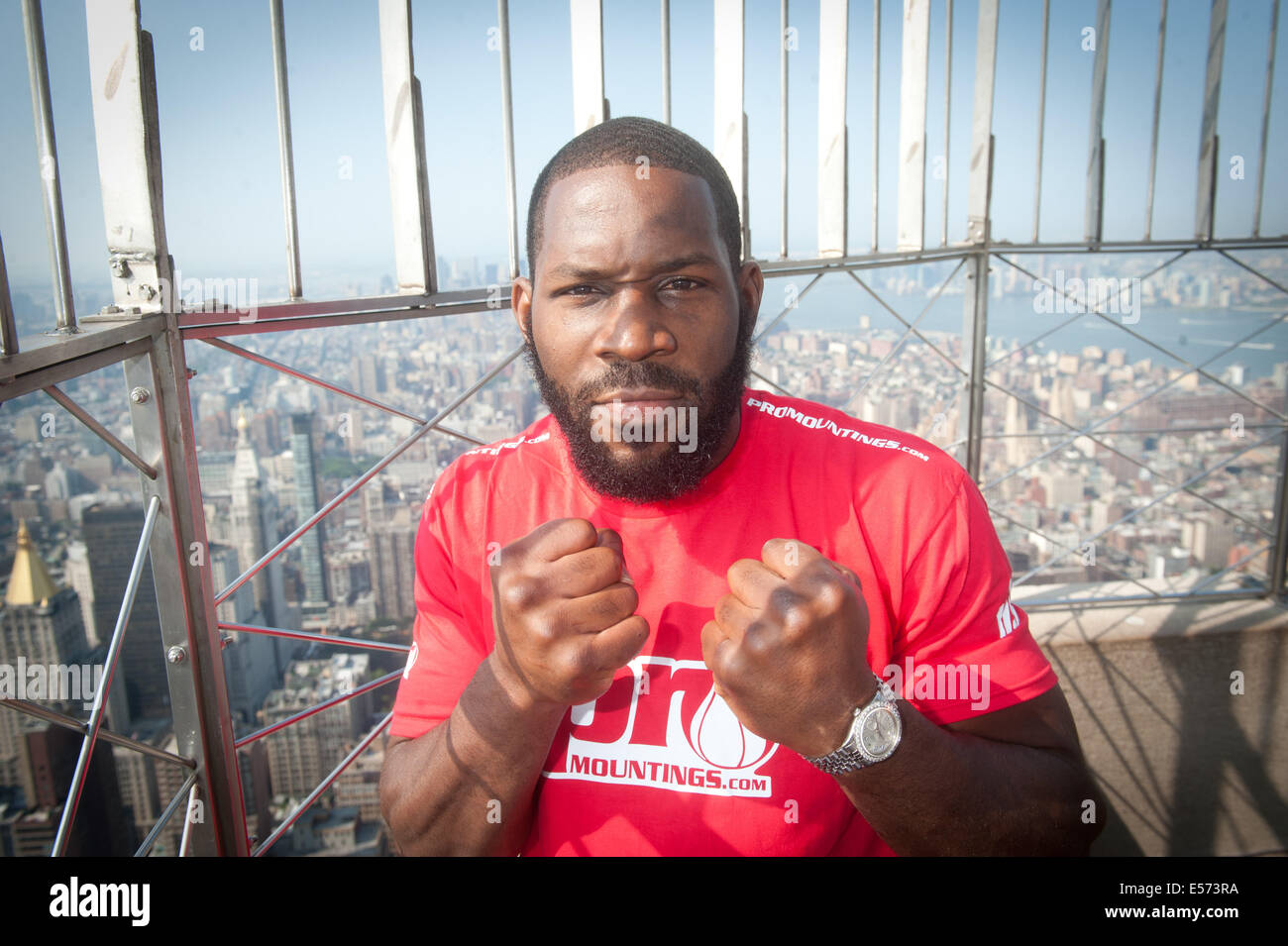 Manhattan, New York, USA. 22nd July, 2014. Heavyweight boxer BRYANT ...