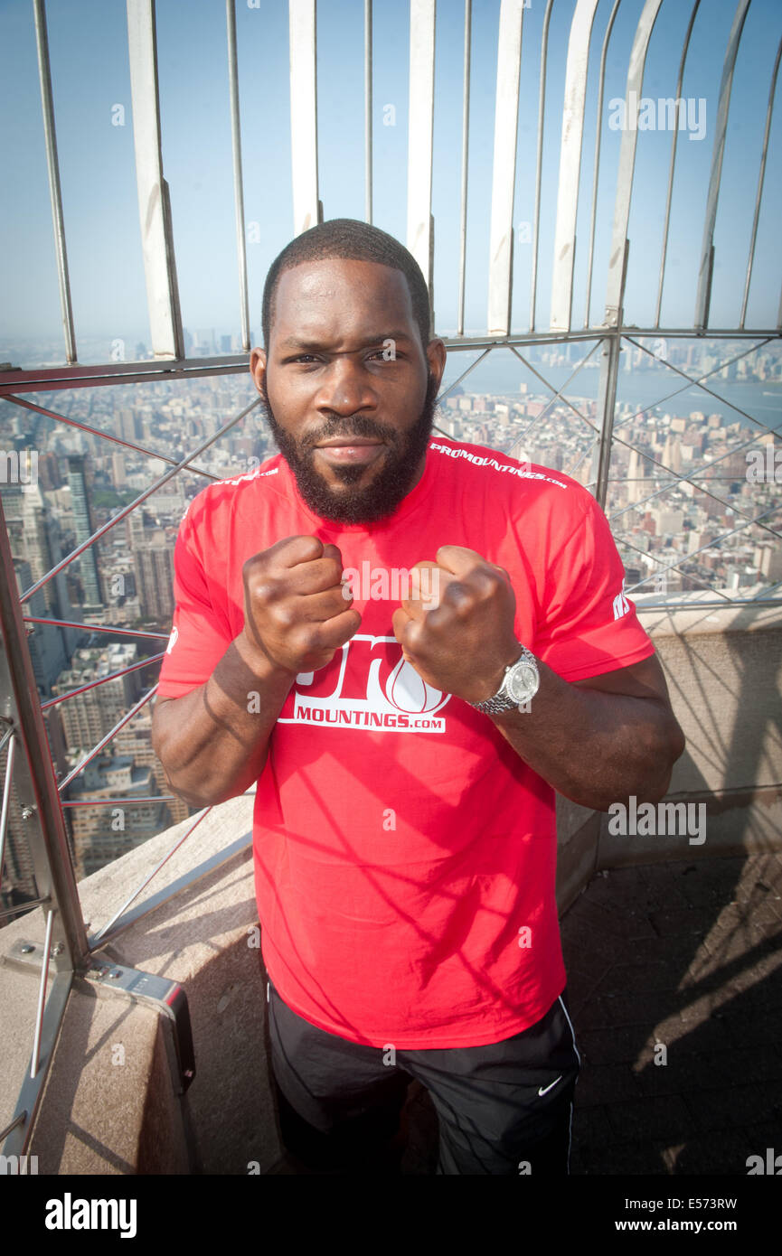 Manhattan, New York, USA. 22nd July, 2014. Heavyweight boxer BRYANT ...