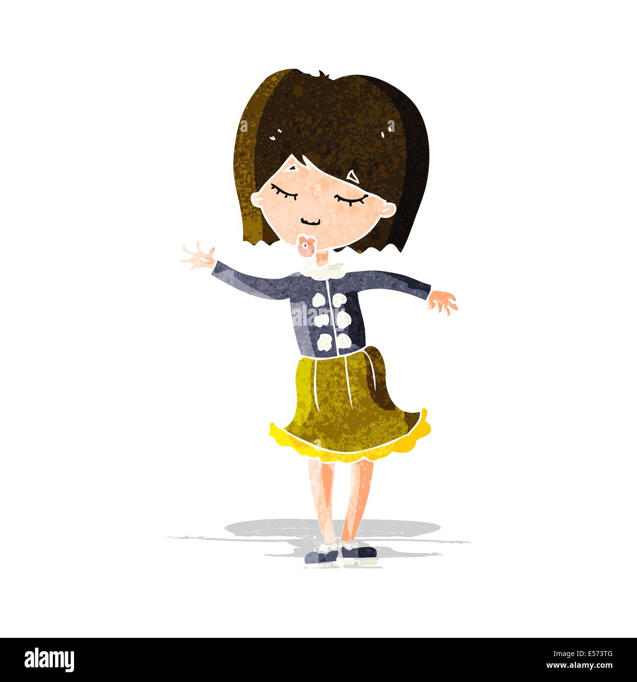 cartoon waving woman Stock Vector Image & Art - Alamy