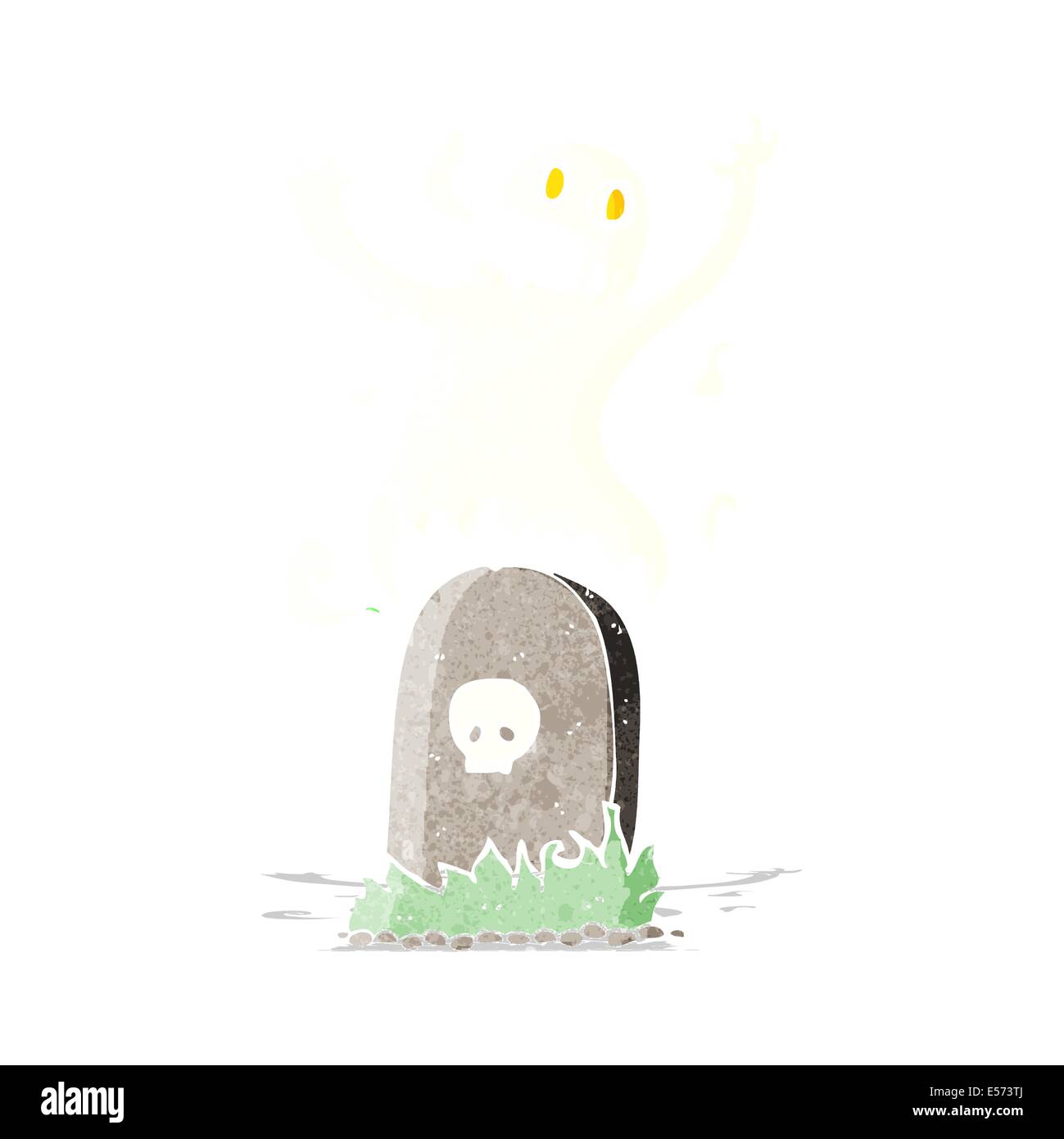 cartoon ghost rising from grave Stock Vector Image & Art - Alamy