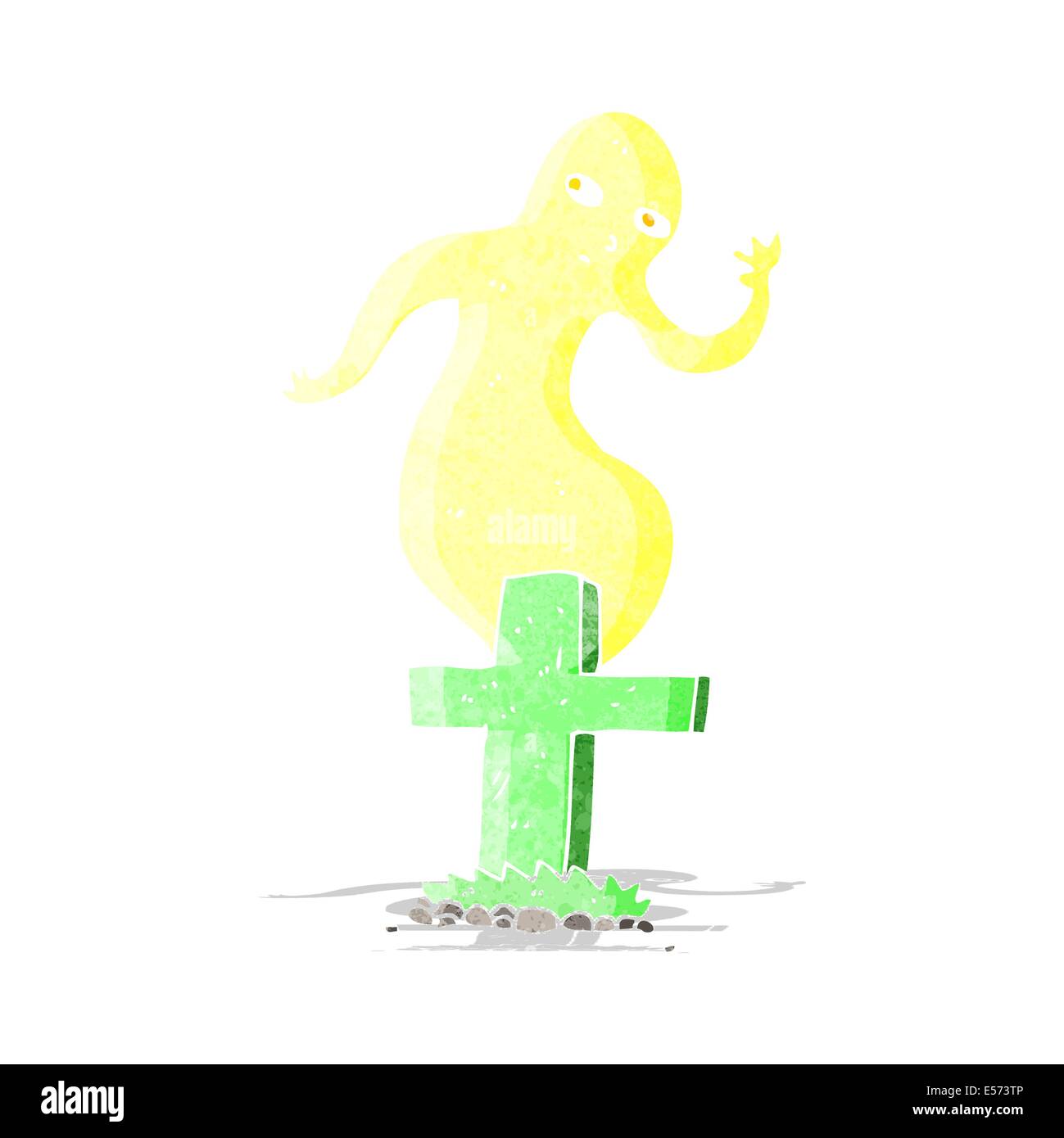 cartoon ghost rising from grave Stock Vector Image & Art - Alamy