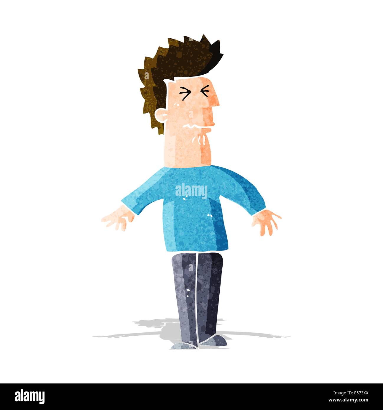 cartoon stressed man Stock Vector Image & Art - Alamy