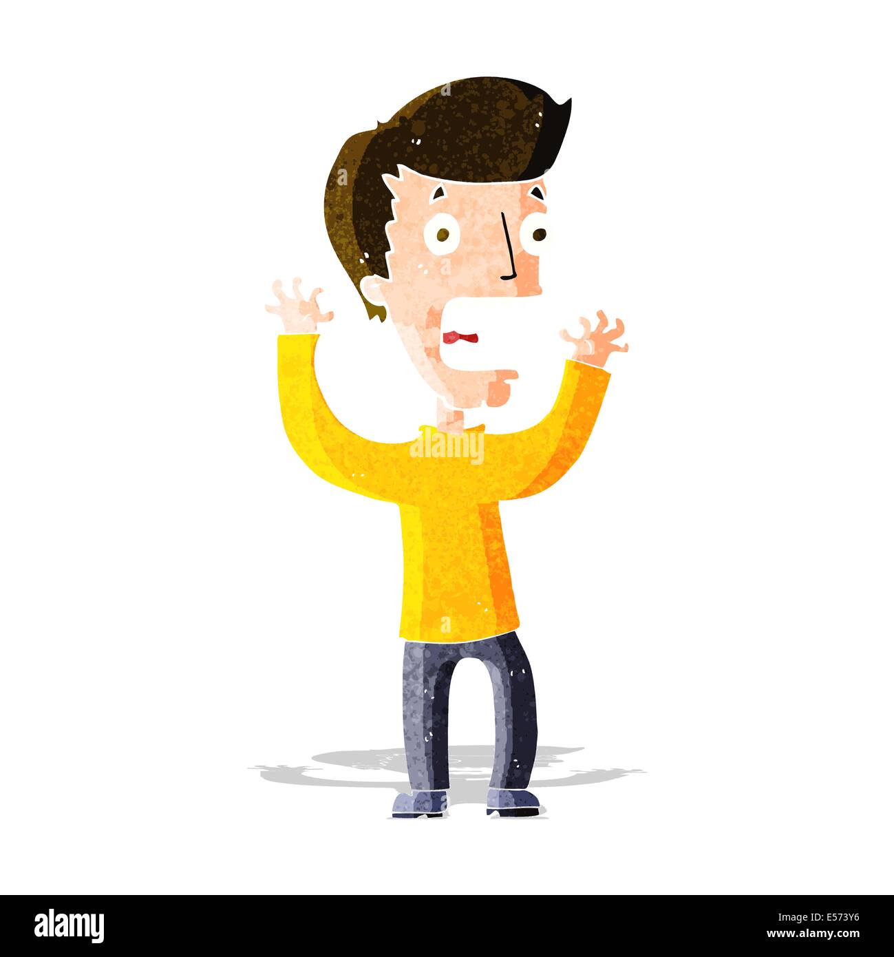 cartoon frightened man Stock Vector Image & Art - Alamy