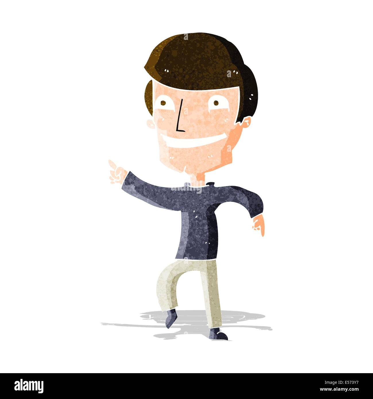cartoon happy man pointing Stock Vector Image & Art - Alamy