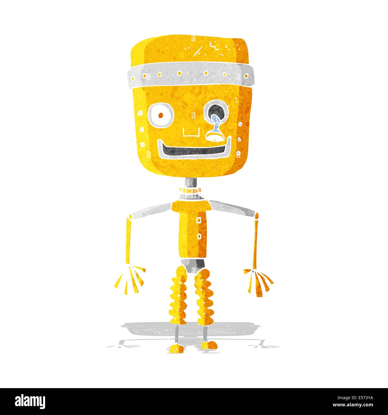 Cartoon old robot Cut Out Stock Images & Pictures - Alamy