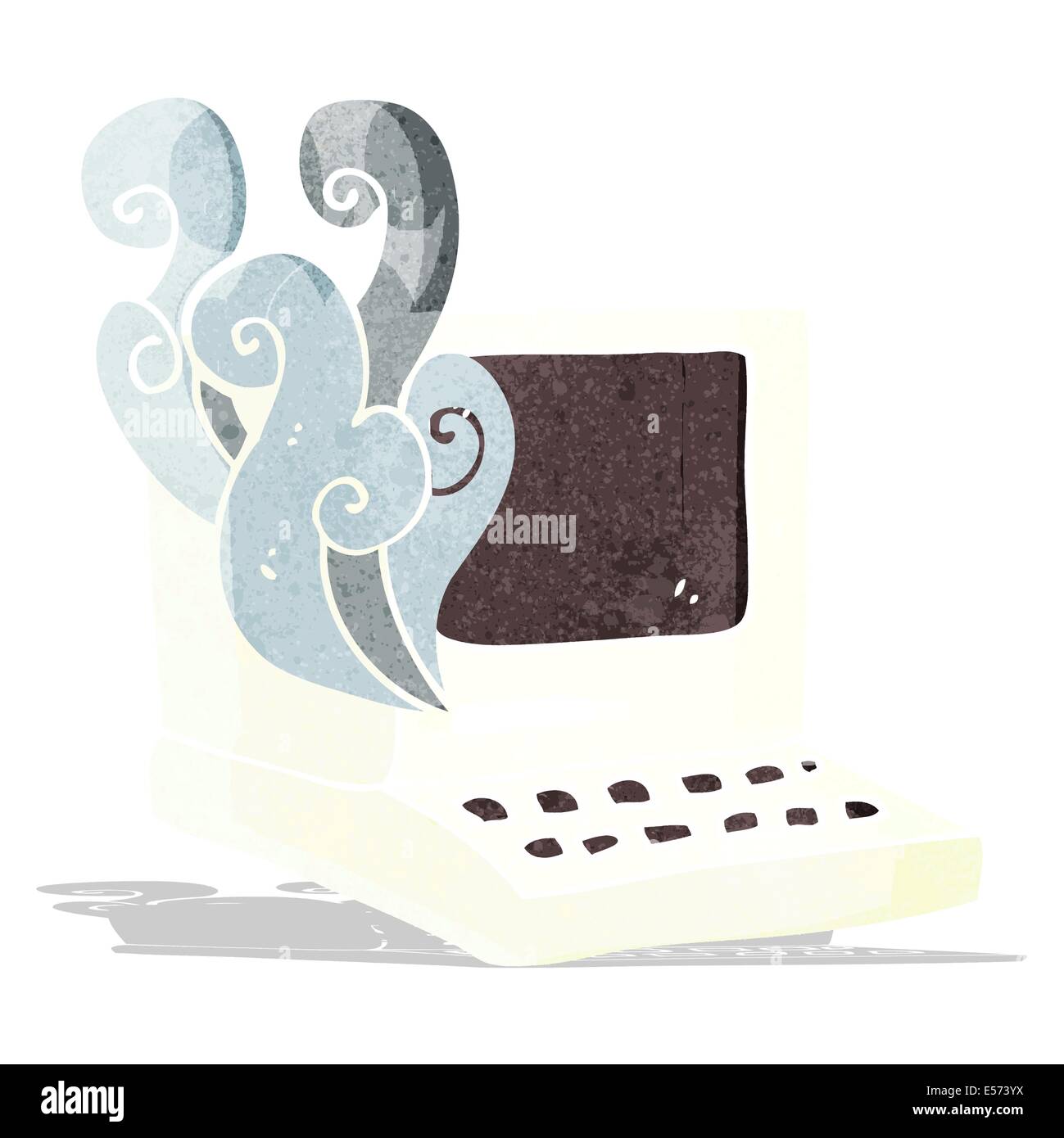 cartoon old computer Stock Vector Image & Art - Alamy