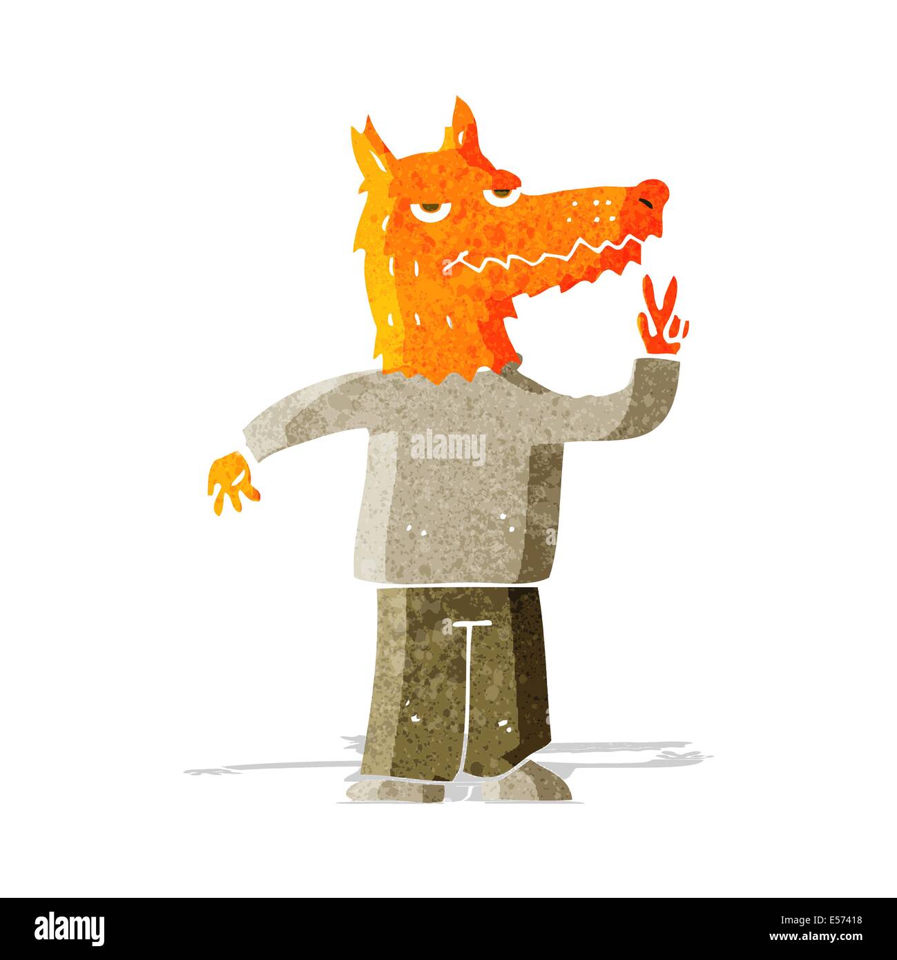 cartoon happy fox man Stock Vector Image & Art - Alamy