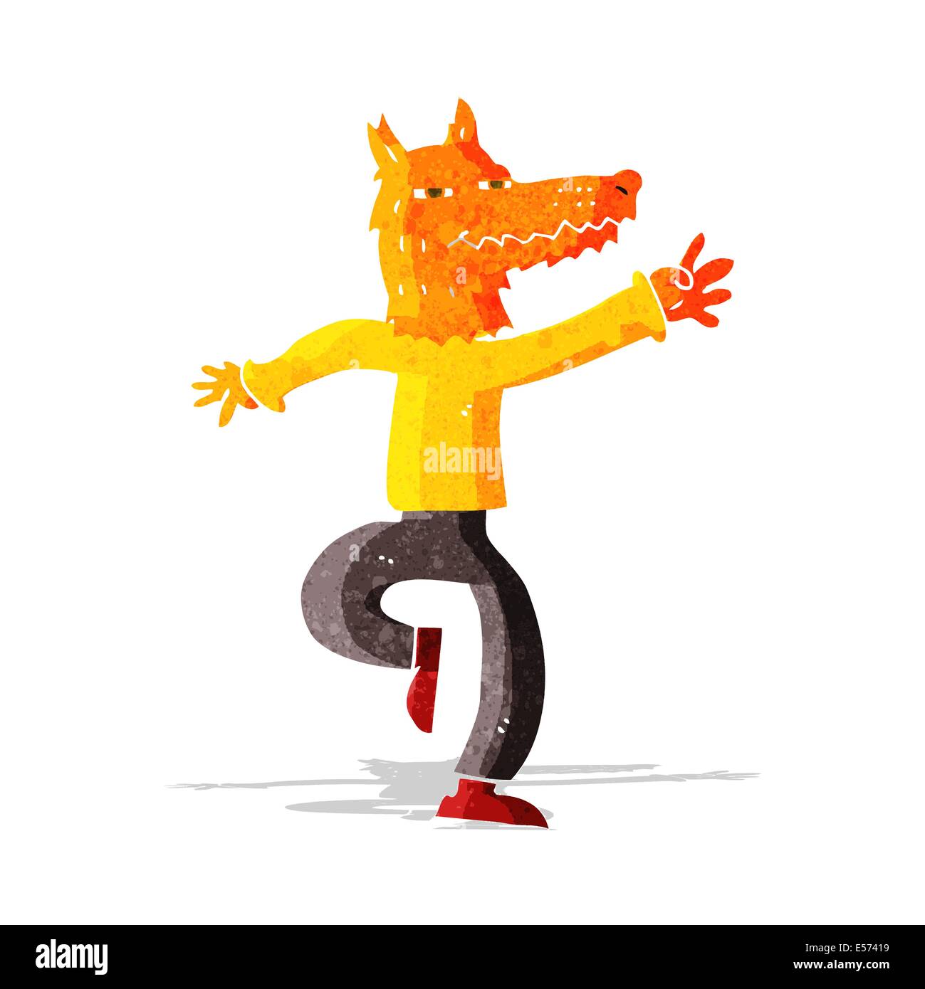 cartoon happy fox man Stock Vector Image & Art - Alamy