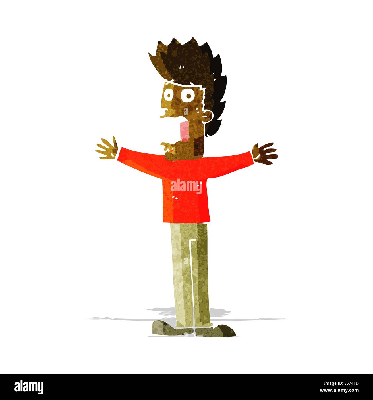 Cartoon terrified man Stock Vector Images - Alamy