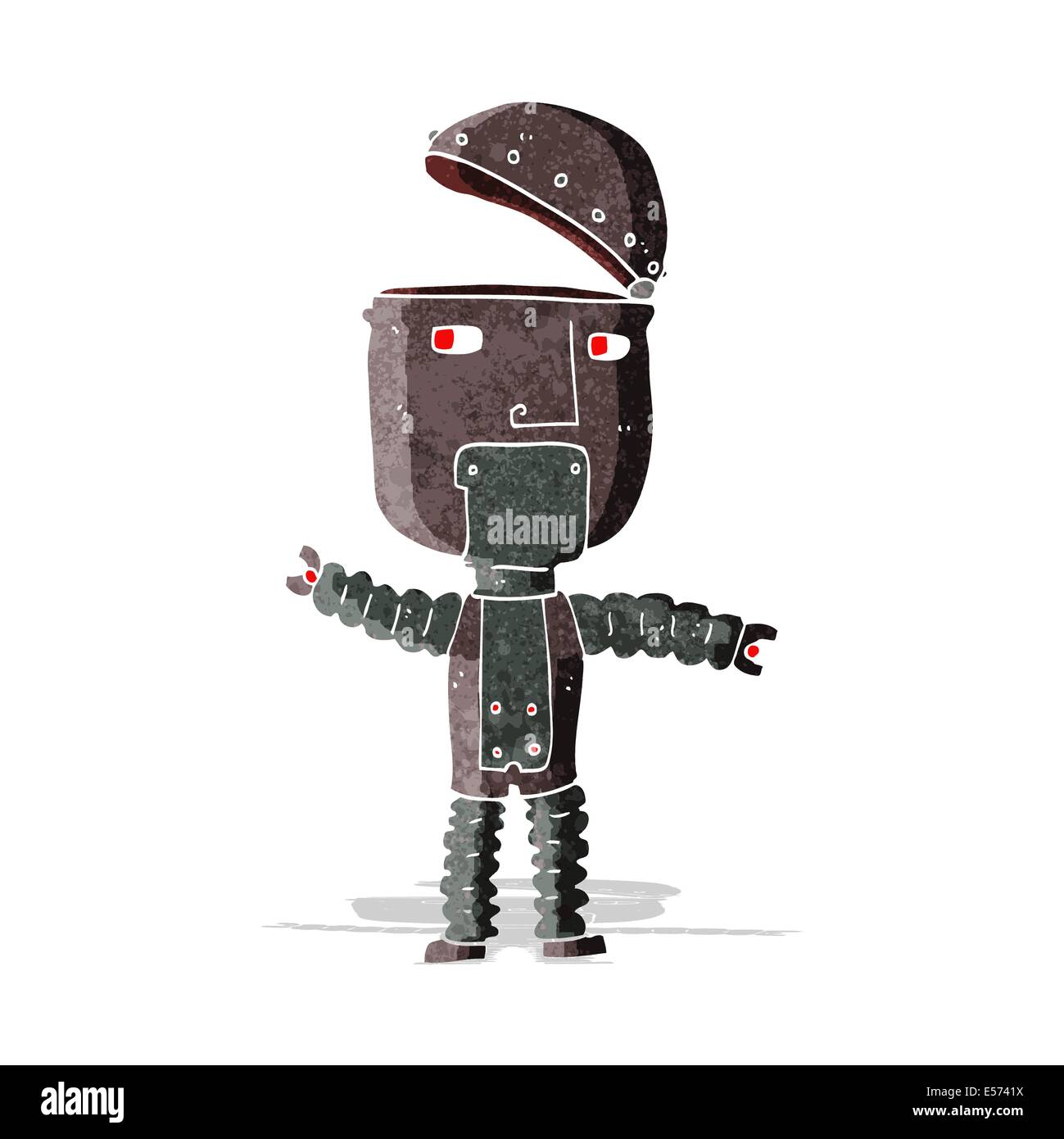 Funny cartoon robot open head hi-res stock photography and images - Alamy