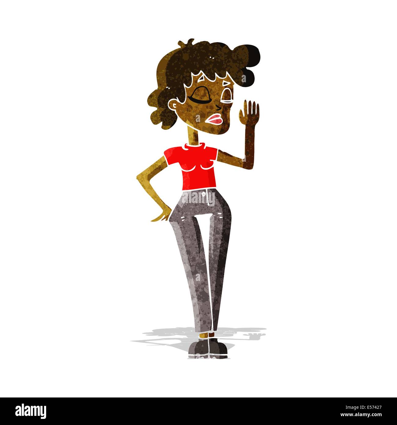 Cartoon woman ignoring Stock Vector Images - Alamy