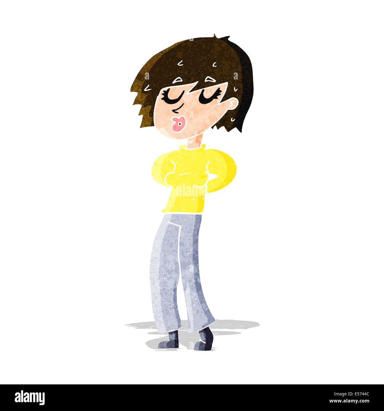 Cartoon woman whistling Stock Vector Images - Alamy