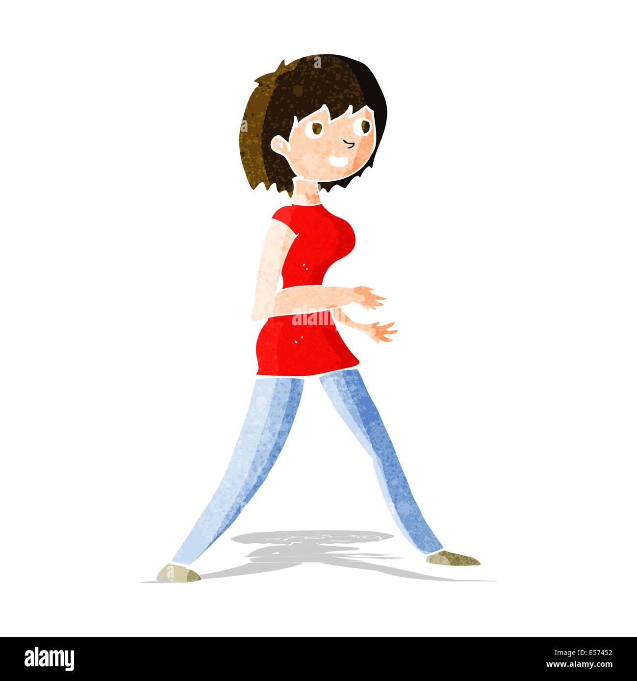 Woman stepping Stock Vector Images - Alamy