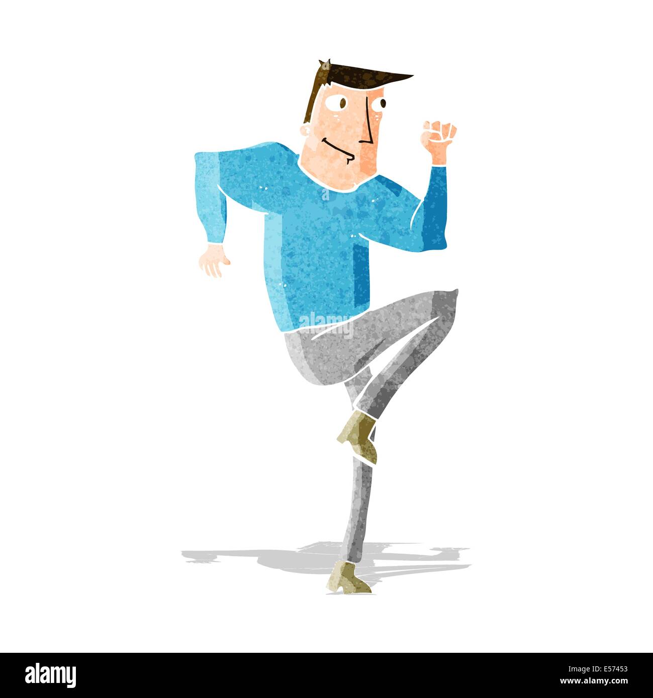 cartoon man jogging on spot Stock Vector Image & Art - Alamy