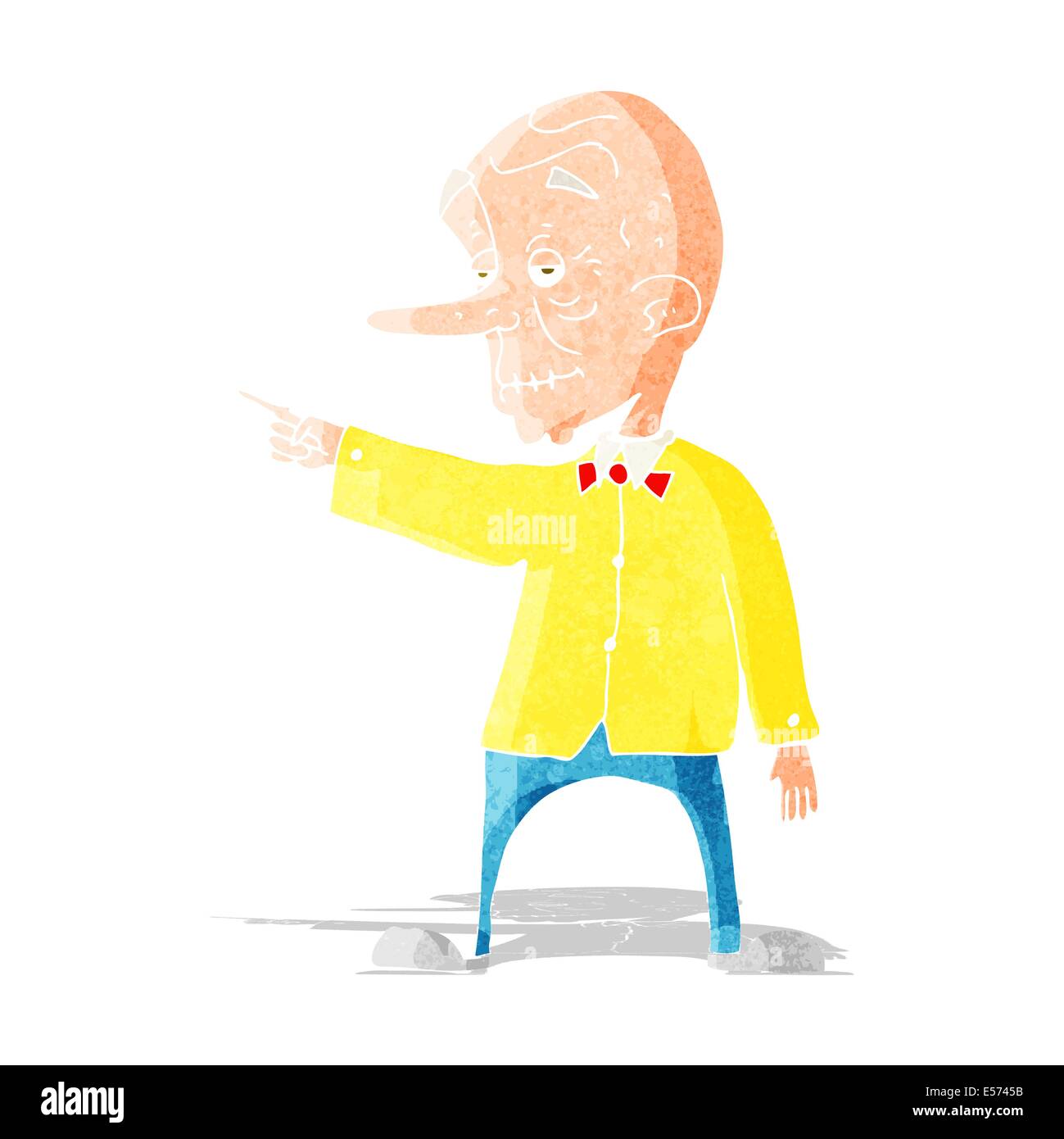 cartoon old man pointing Stock Vector Image & Art - Alamy