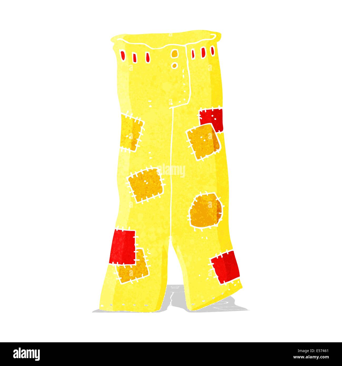 cartoon patched old jeans Stock Vector Image & Art - Alamy
