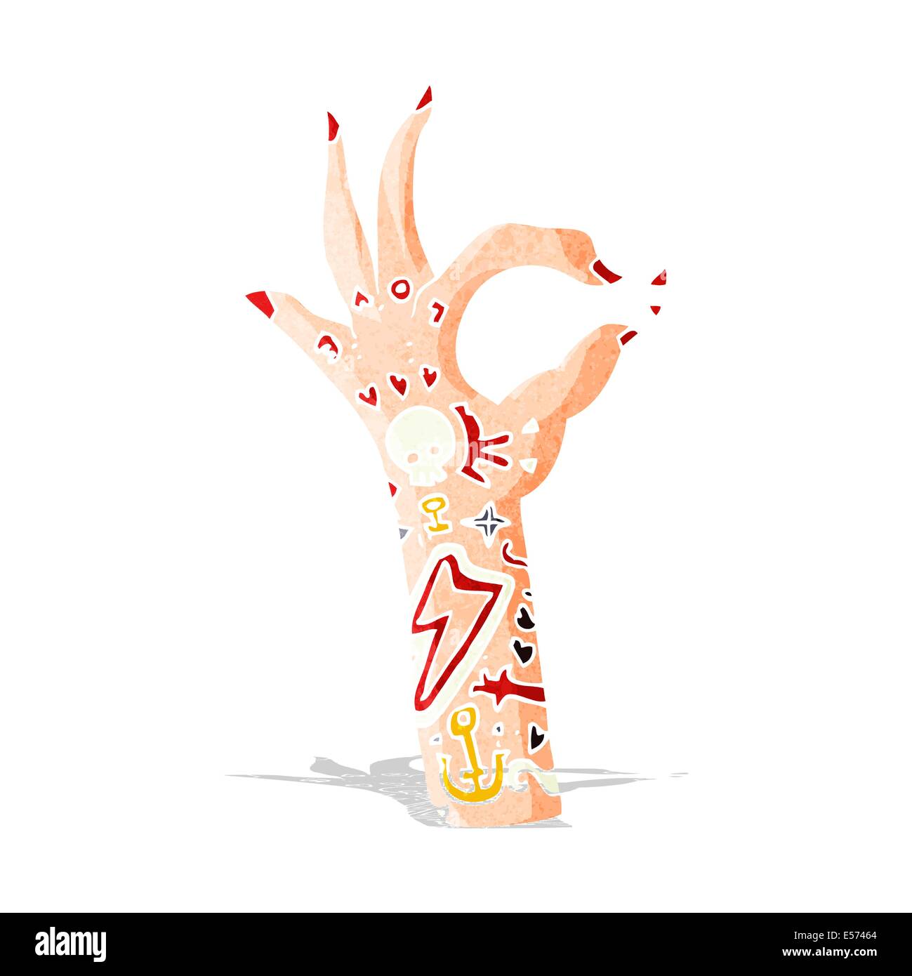 cartoon tattoo arm Stock Vector Image & Art - Alamy