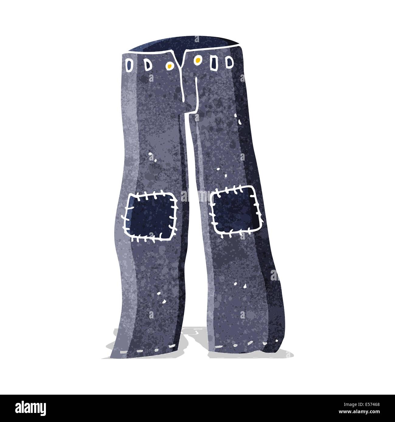 cartoon patched old jeans Stock Vector Image & Art - Alamy