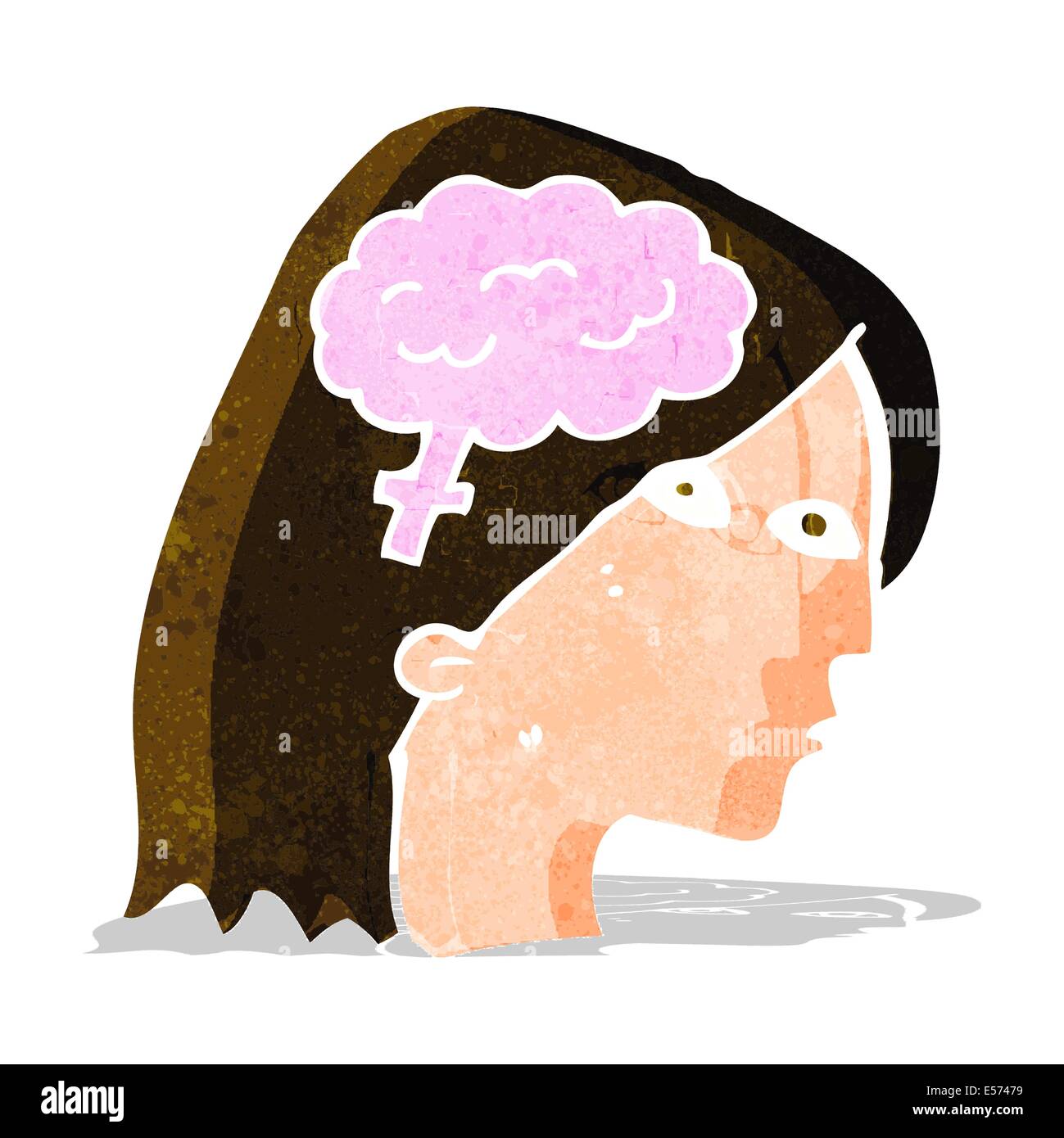 Happy female brain Cut Out Stock Images & Pictures - Alamy