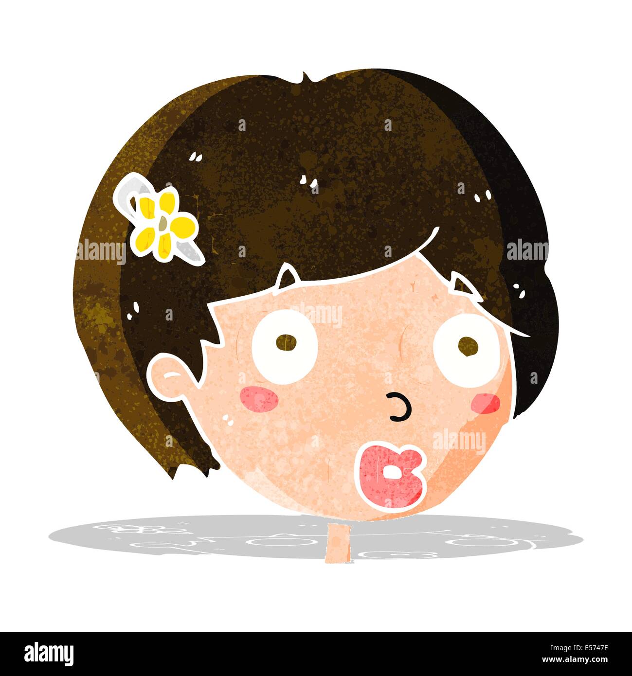 cartoon surprised female face Stock Vector Image & Art - Alamy