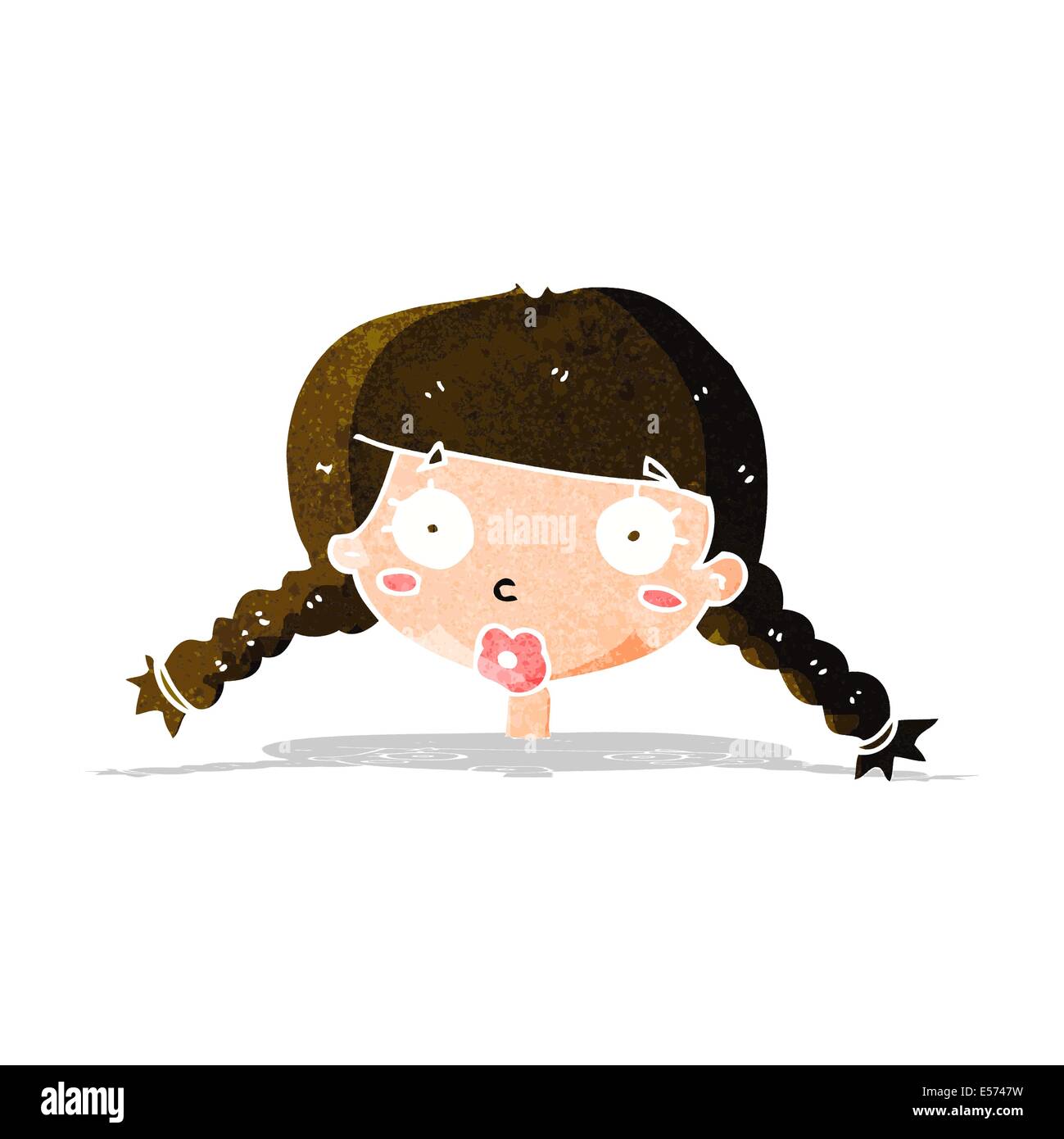 cartoon confused female face Stock Vector Image & Art - Alamy