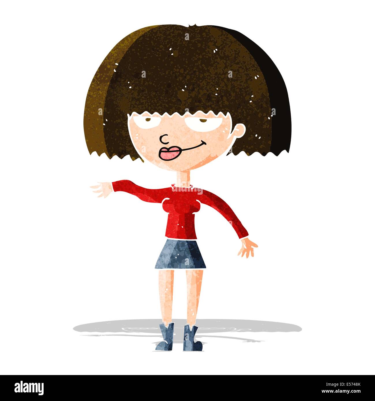 cartoon smug woman making dismissive gesture Stock Vector Image & Art ...