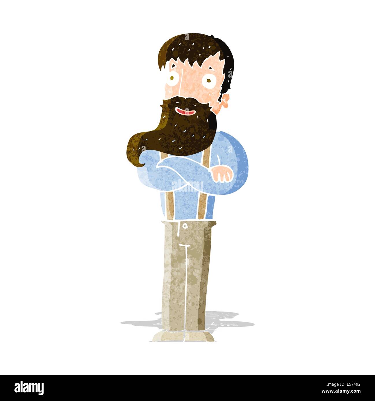 cartoon bearded hipster man Stock Vector Image & Art - Alamy