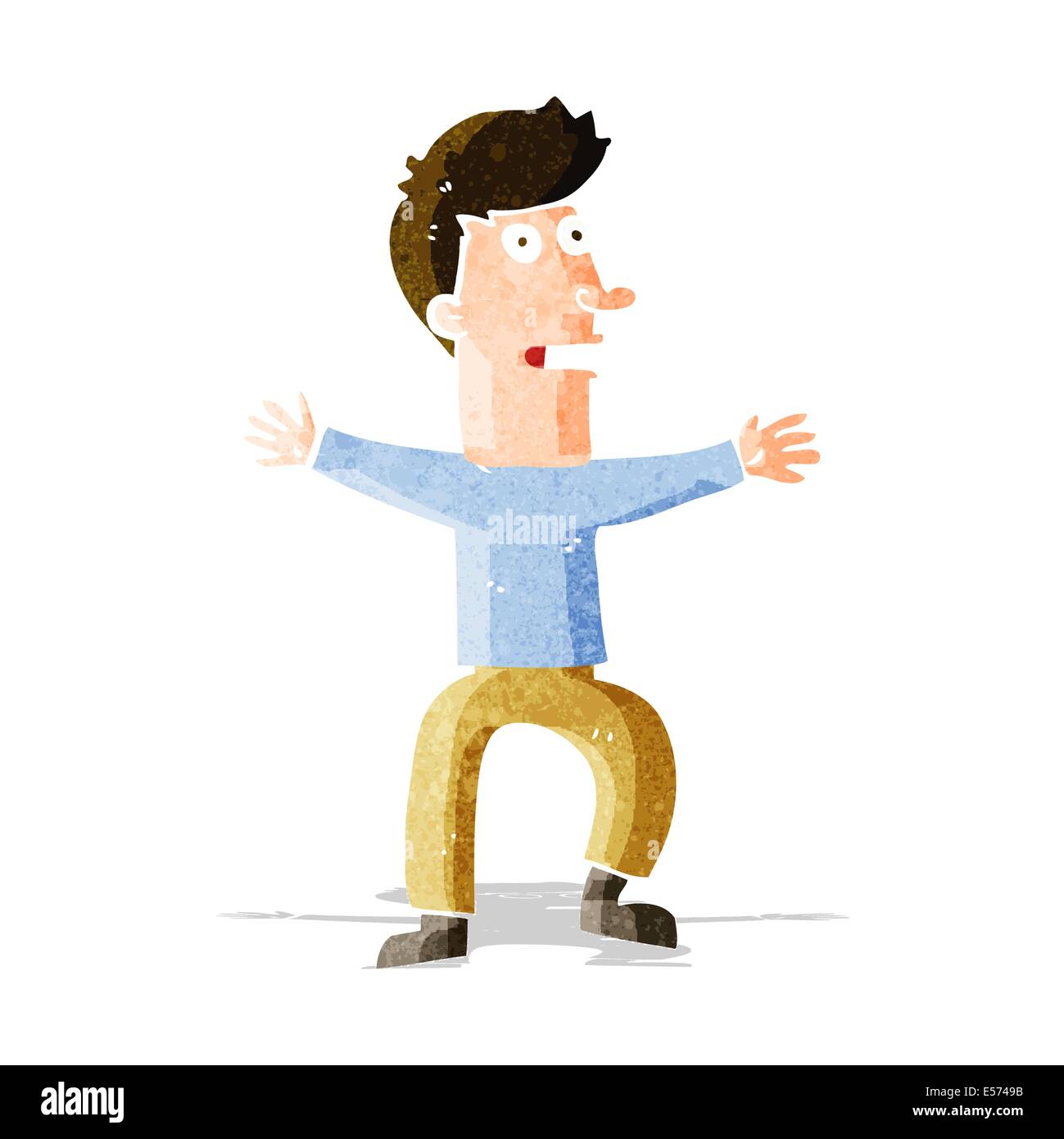 cartoon startled man Stock Vector Image & Art - Alamy