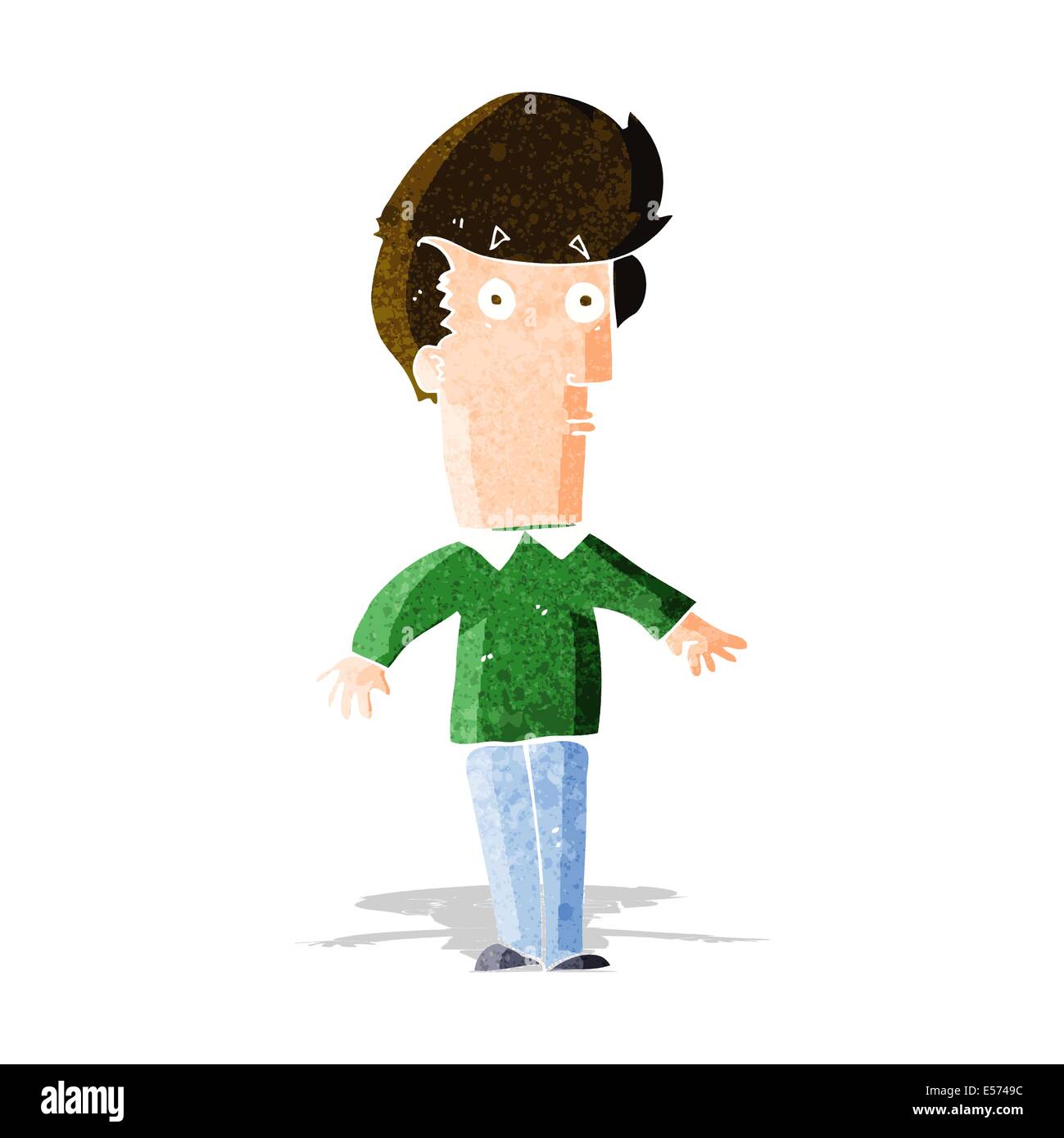 cartoon startled man Stock Vector Image & Art - Alamy