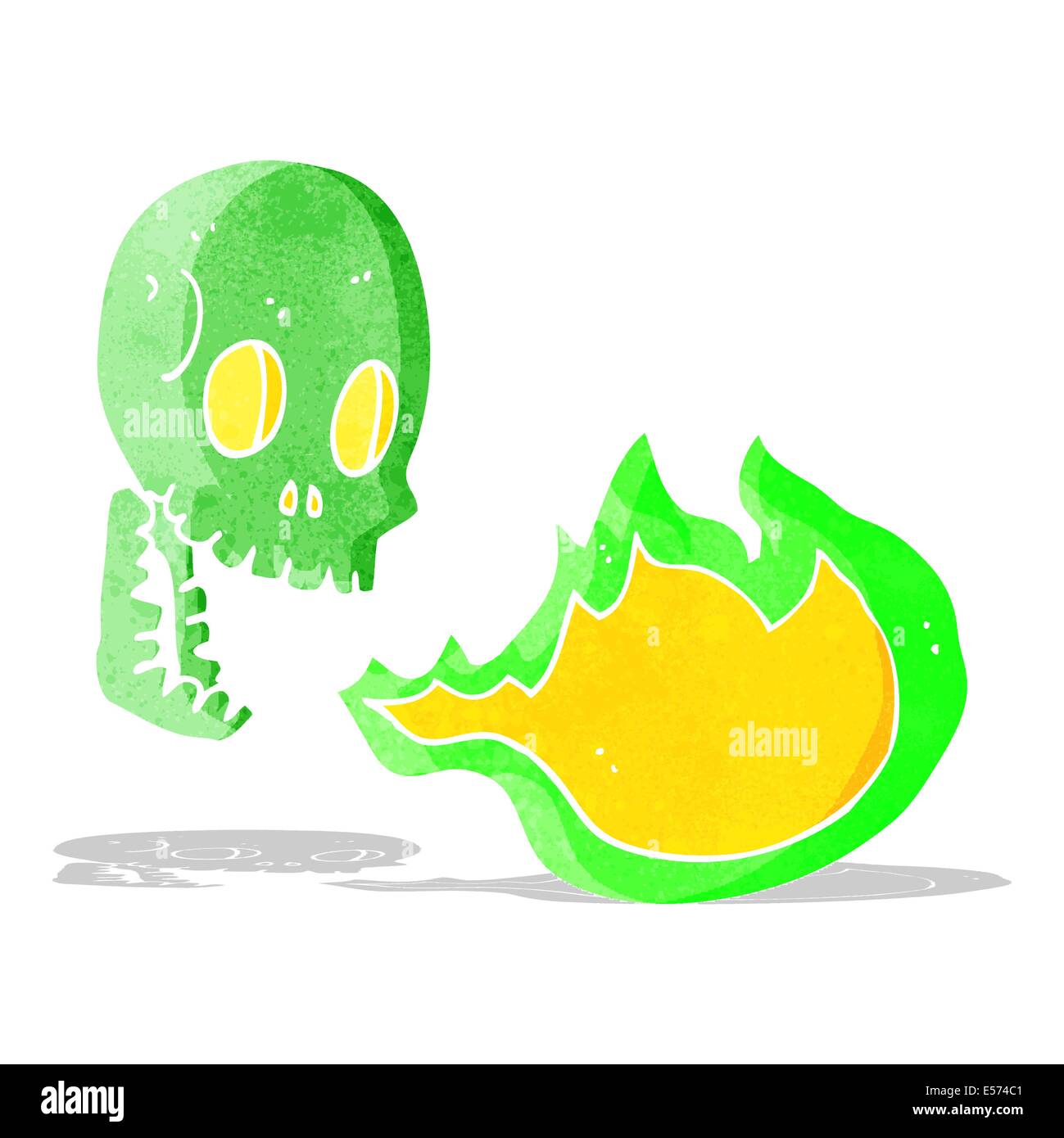cartoon fire breathing skull Stock Vector Image & Art - Alamy