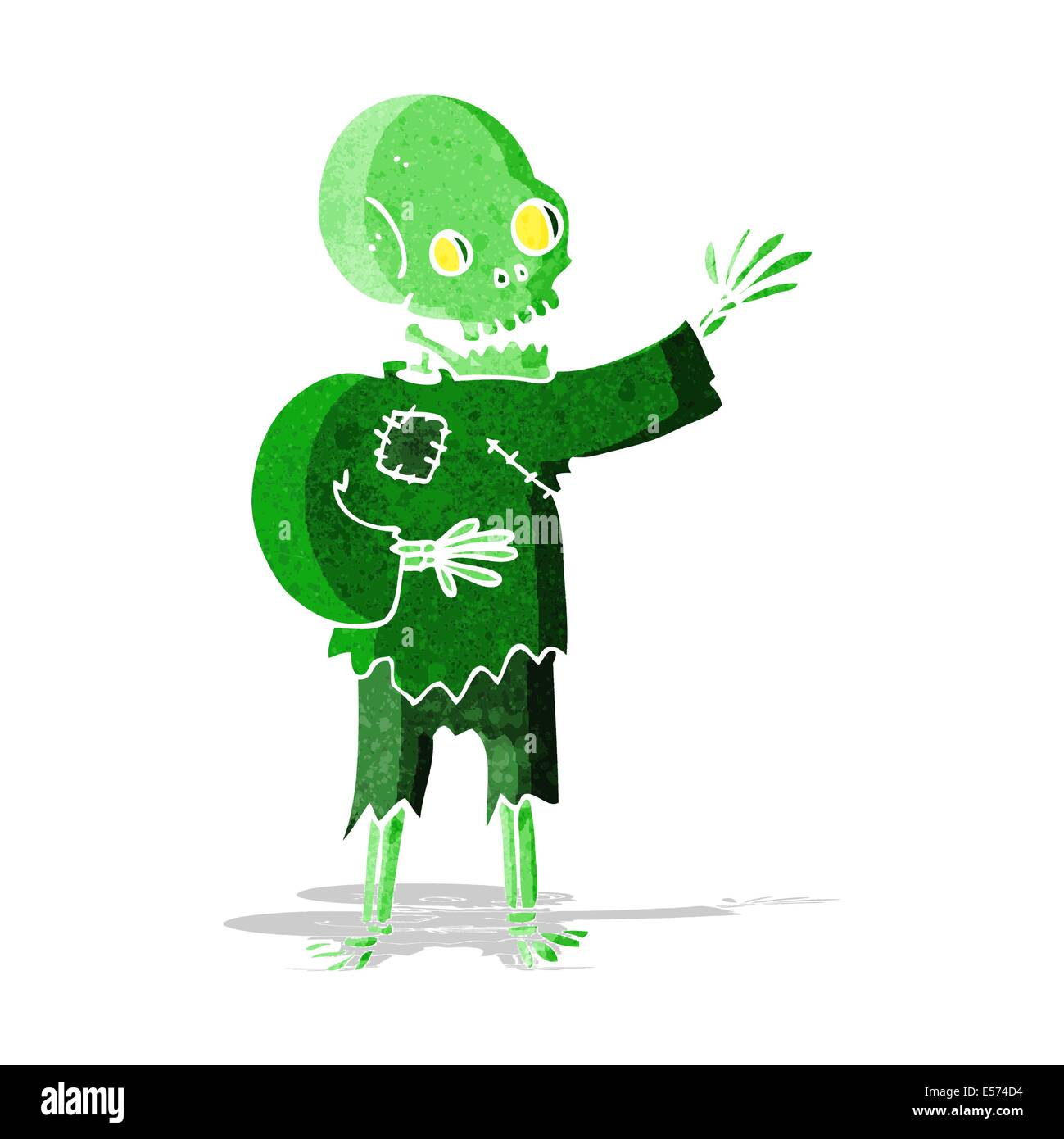 Drawing cute cartoon waving skeleton hi-res stock photography and ...