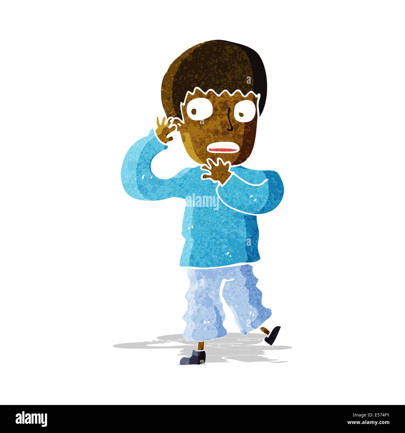 Cartoon frightened boy hi-res stock photography and images - Alamy