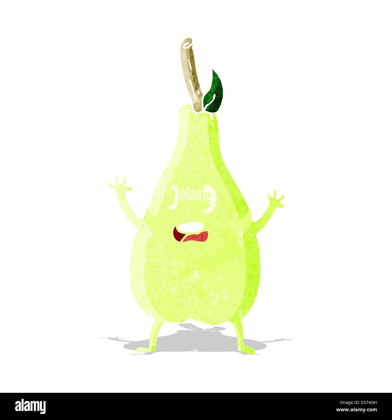 cartoon frightened pear Stock Vector Image & Art - Alamy