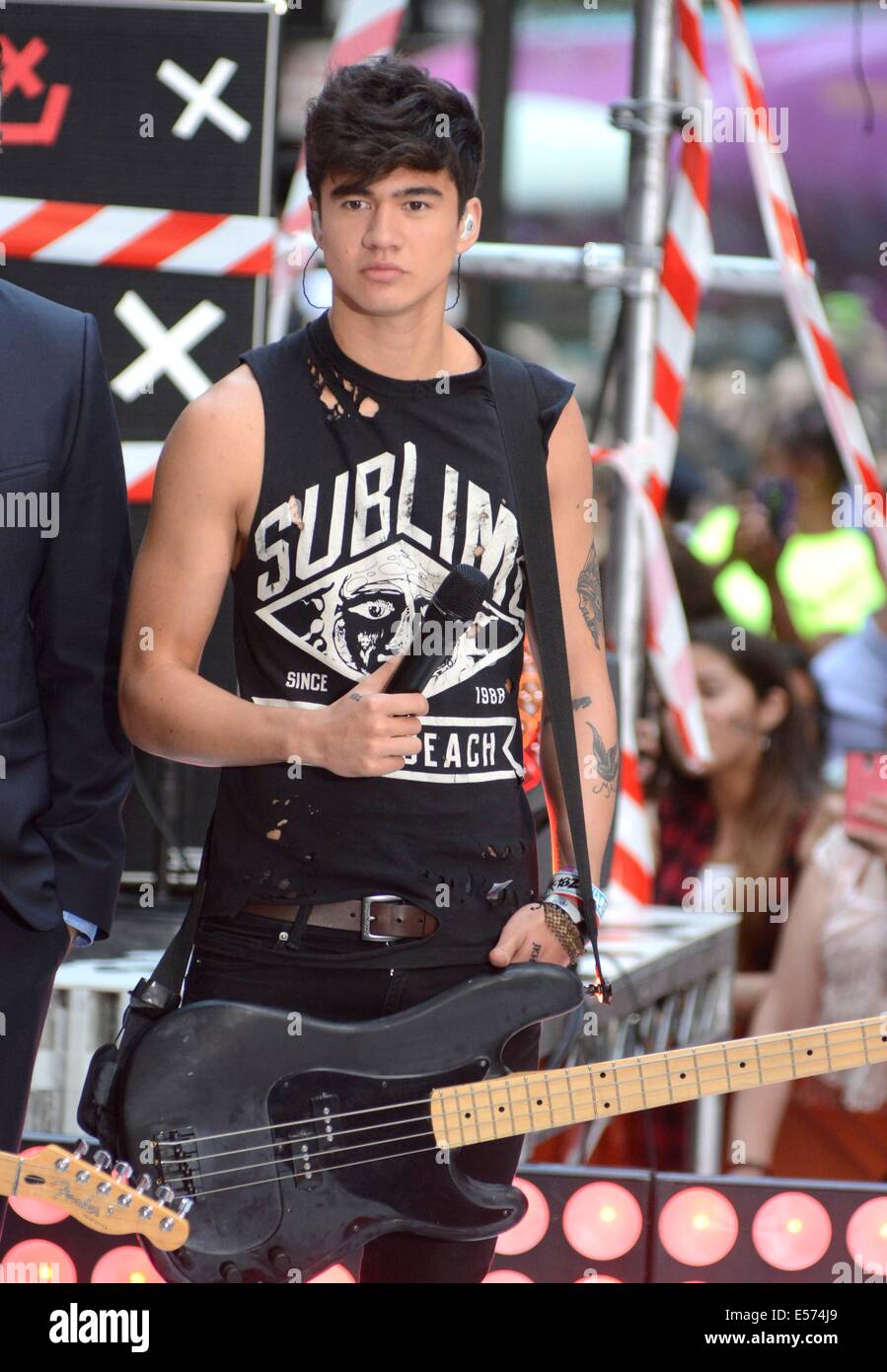 New York, NY, USA. 22nd July, 2014. Calum Hood on stage for NBC Today ...