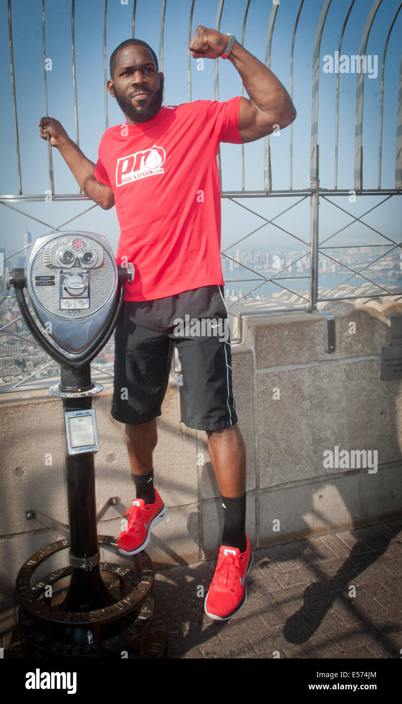 Manhattan, New York, USA. 22nd July, 2014. Heavyweight boxer BRYANT ...