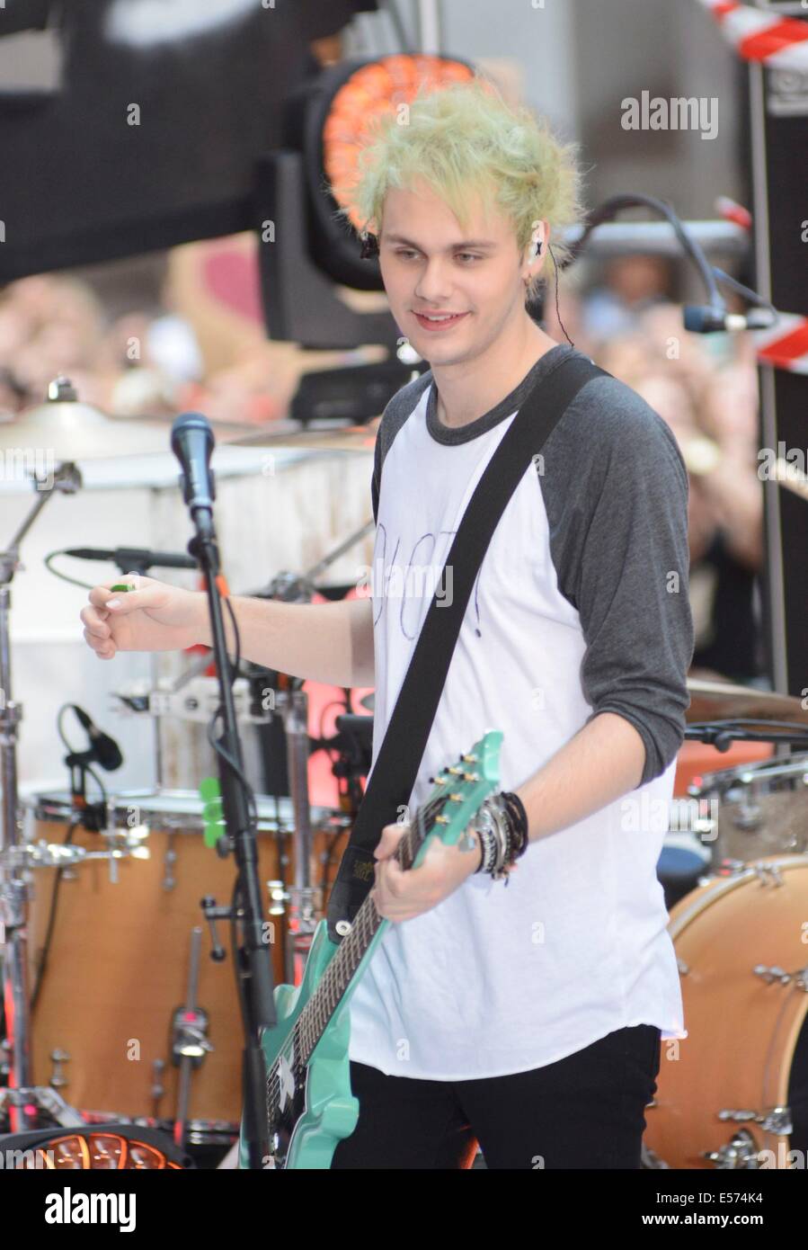 New York, NY, USA. 22nd July, 2014. Michael Clifford on stage for NBC ...