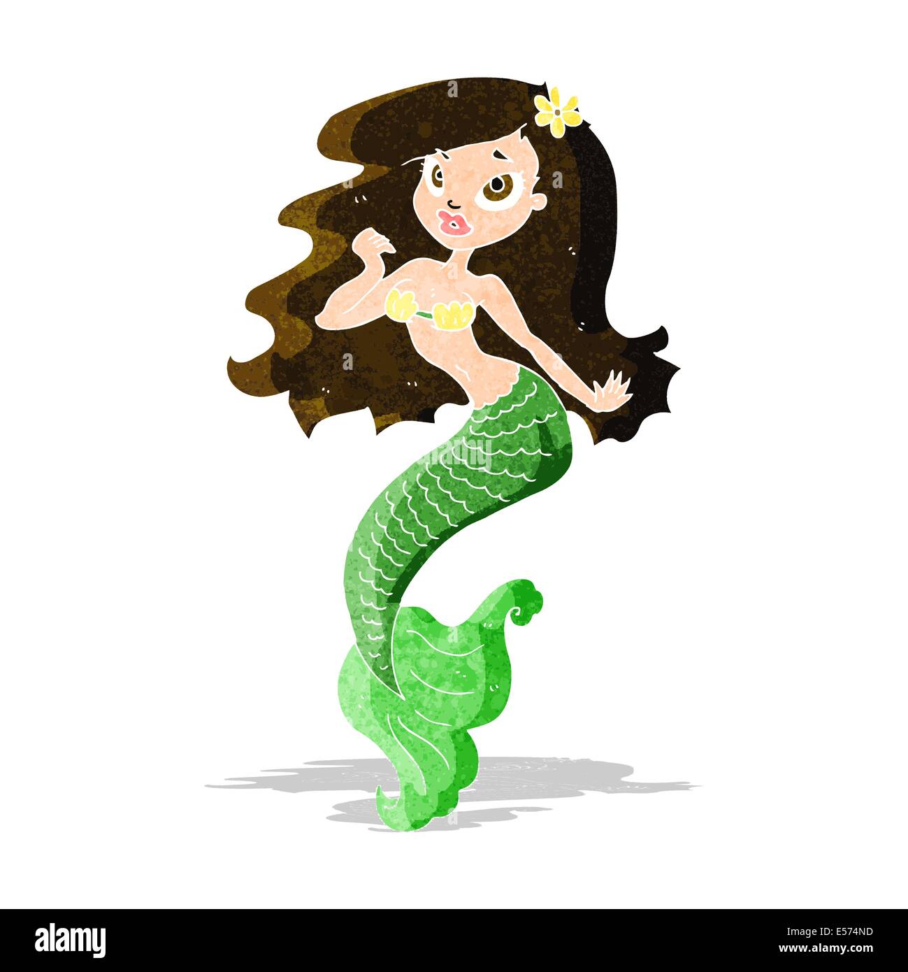 cartoon pretty mermaid Stock Vector Image & Art - Alamy