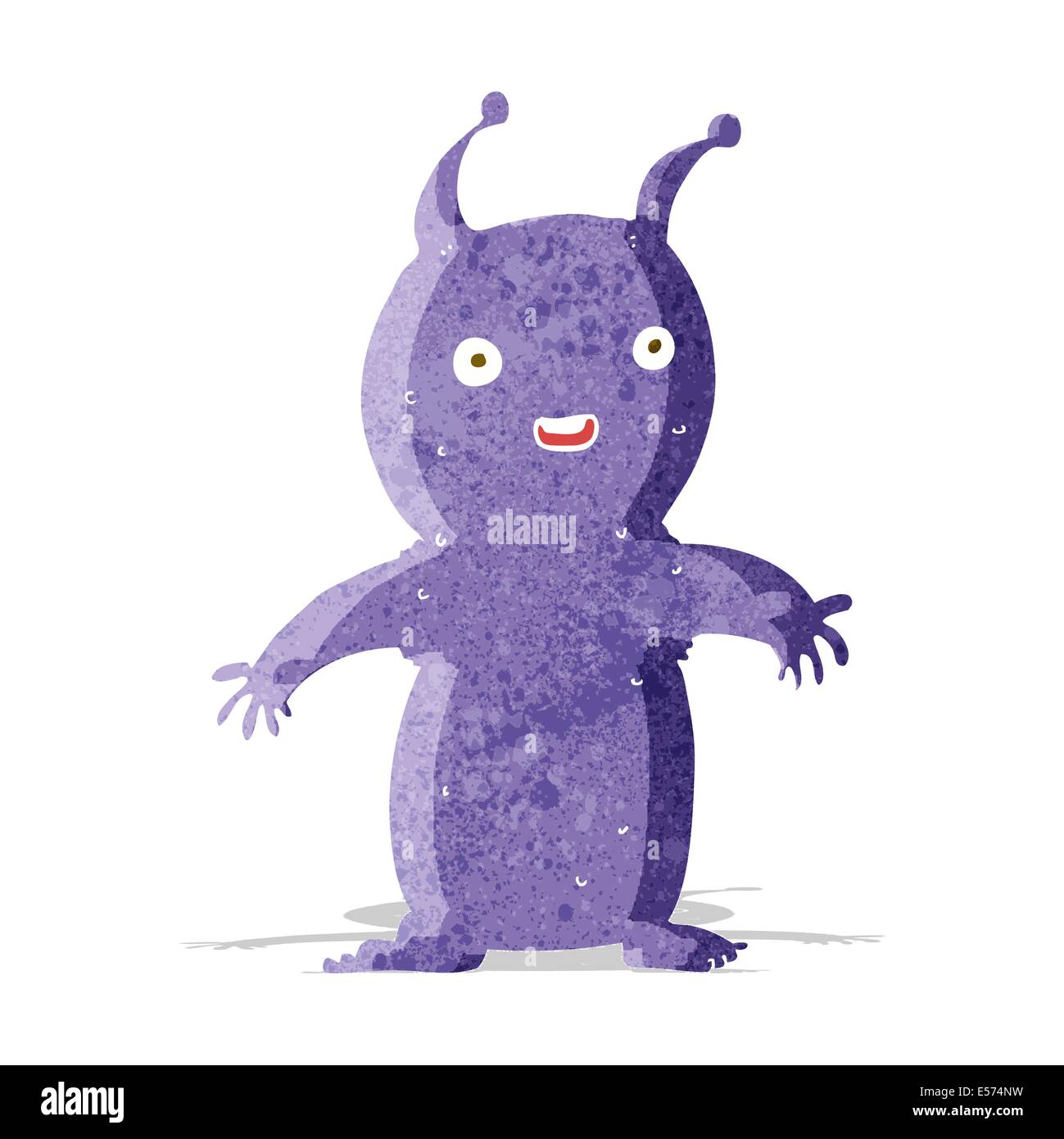 cartoon happy little alien Stock Vector Image & Art - Alamy