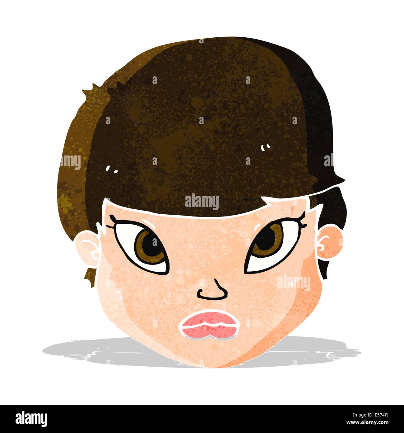 cartoon serious face Stock Vector Image & Art - Alamy